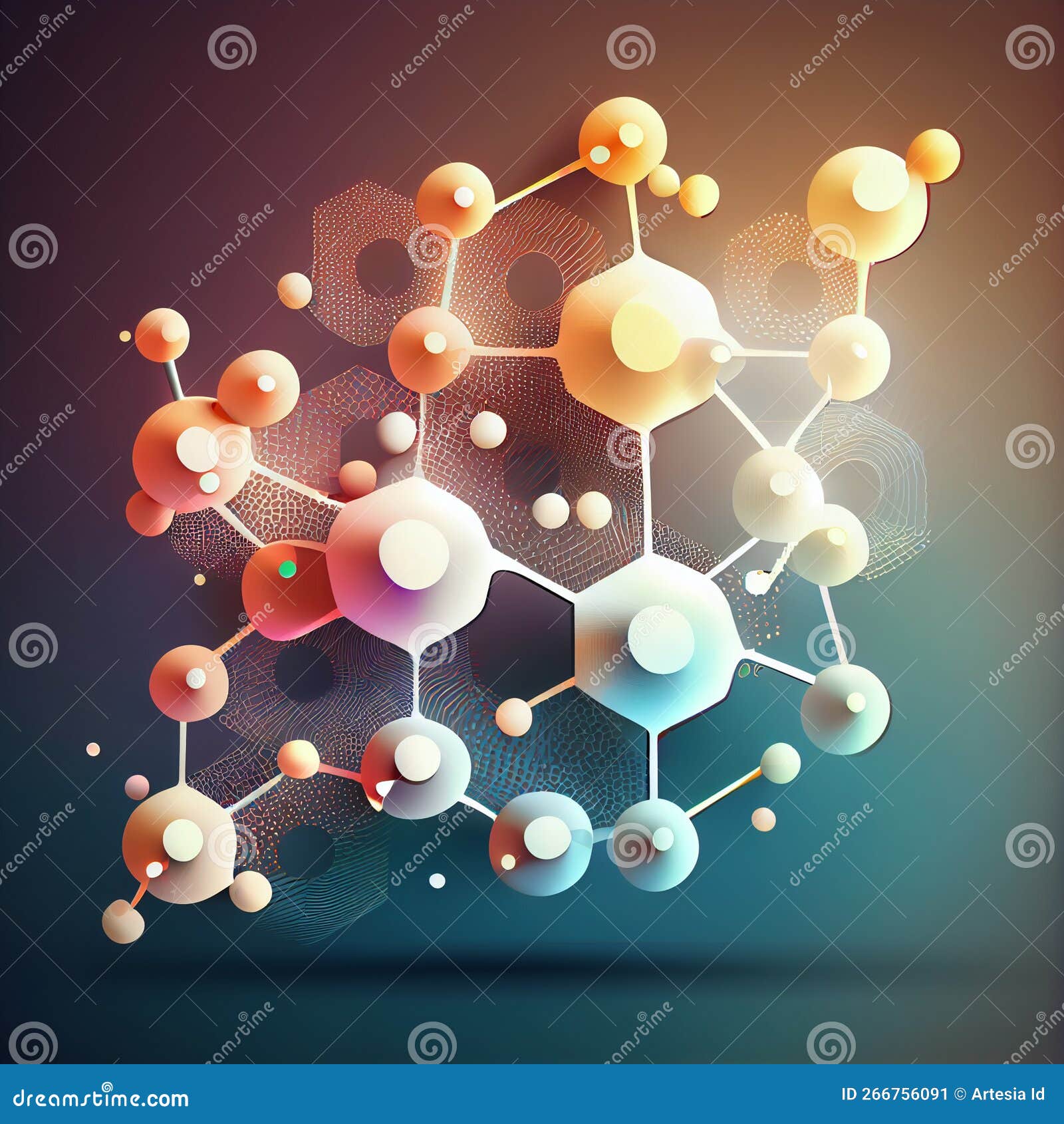 Abstract Connected Line Network Molecule Stock Illustration ...