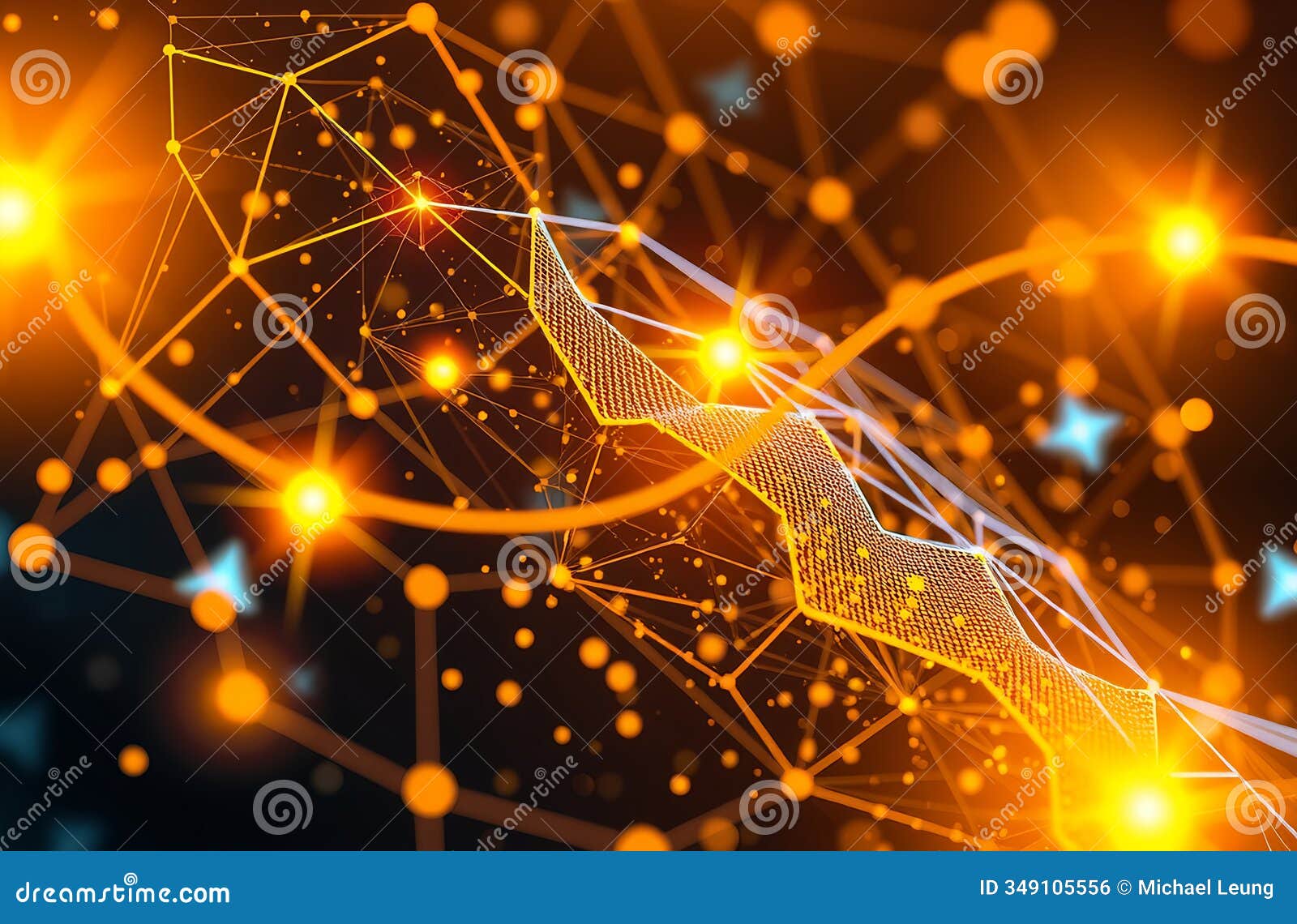 Abstract Connected Circles Vector Banner Background. | CartoonDealer ...