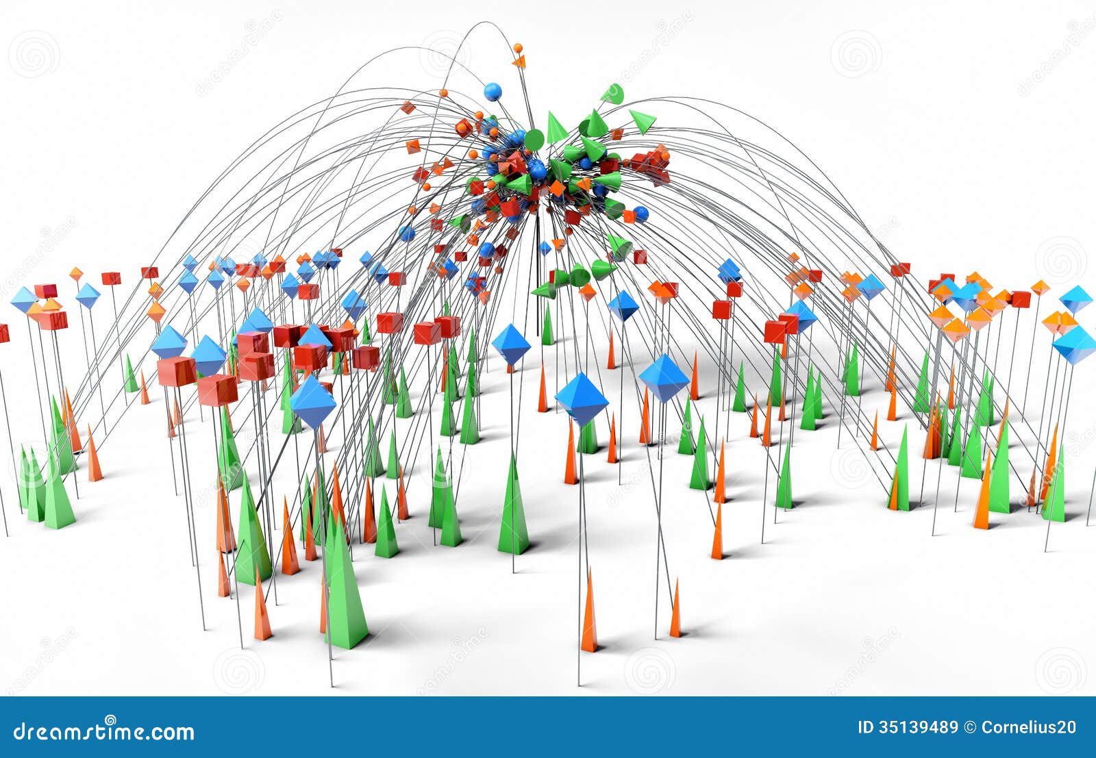 Abstract connected shapes stock illustration. Illustration of abstract ...
