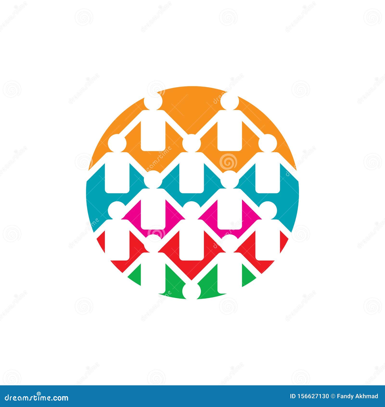 Abstract Connected Unity People Community Logo Design Vector ...