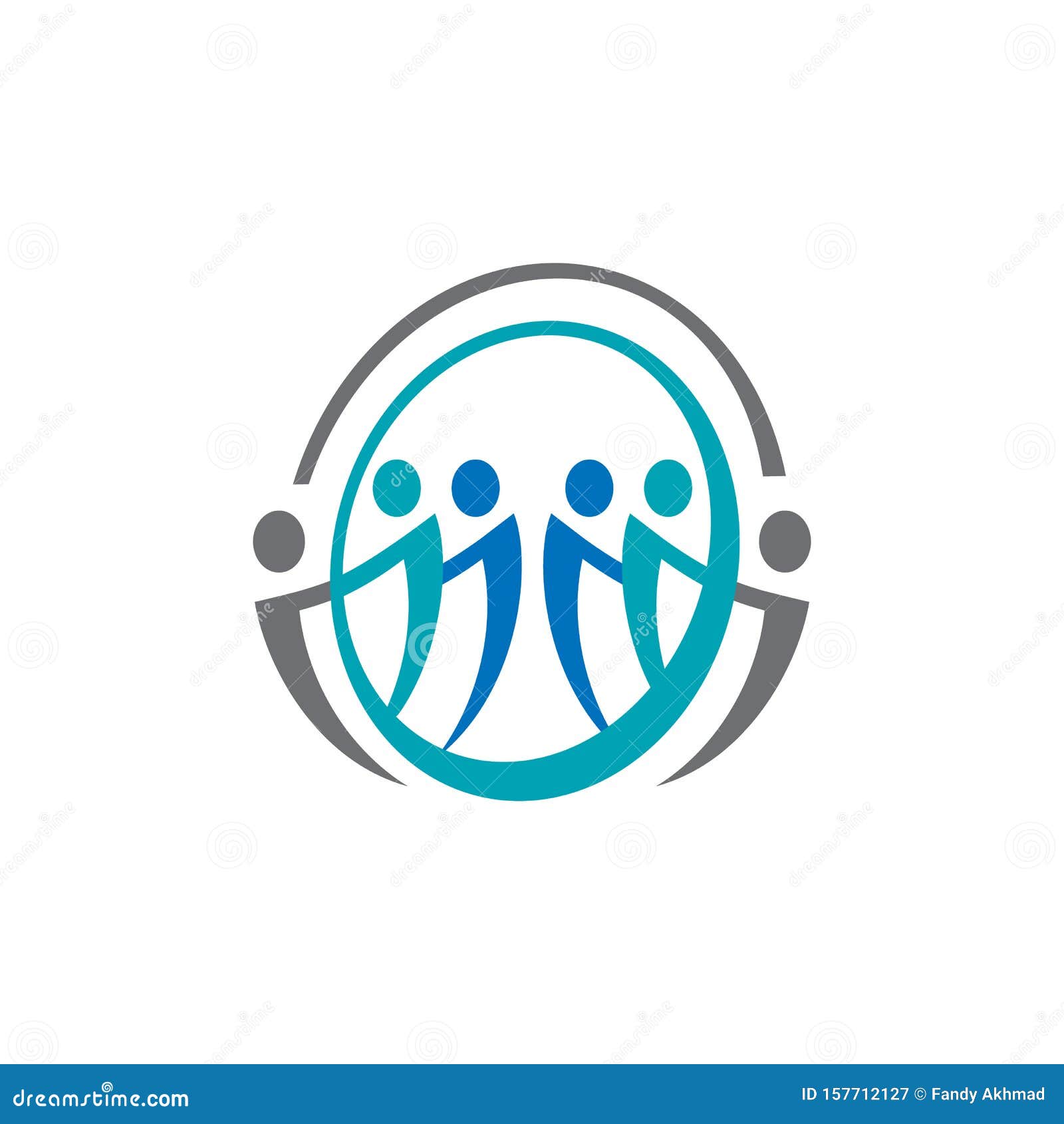 Abstract Connected Unity People Community Logo Design Vector ...