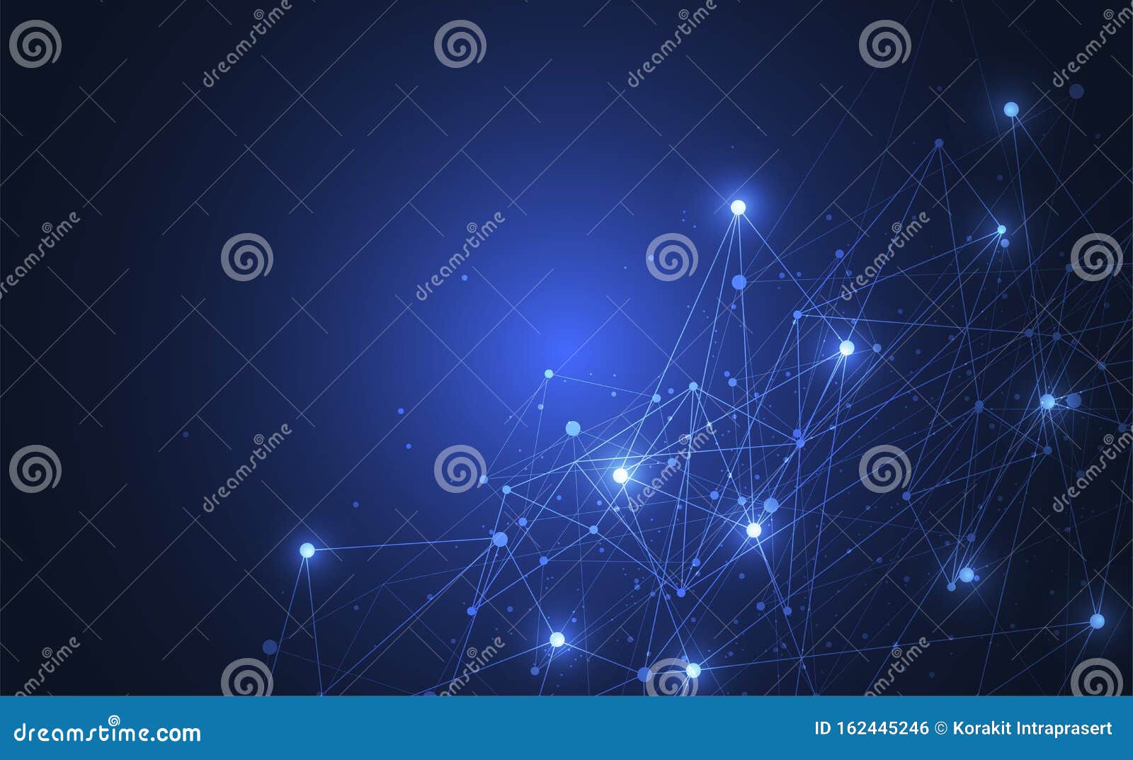 Abstract Connecting Dots and Lines with Geometric Background Stock ...