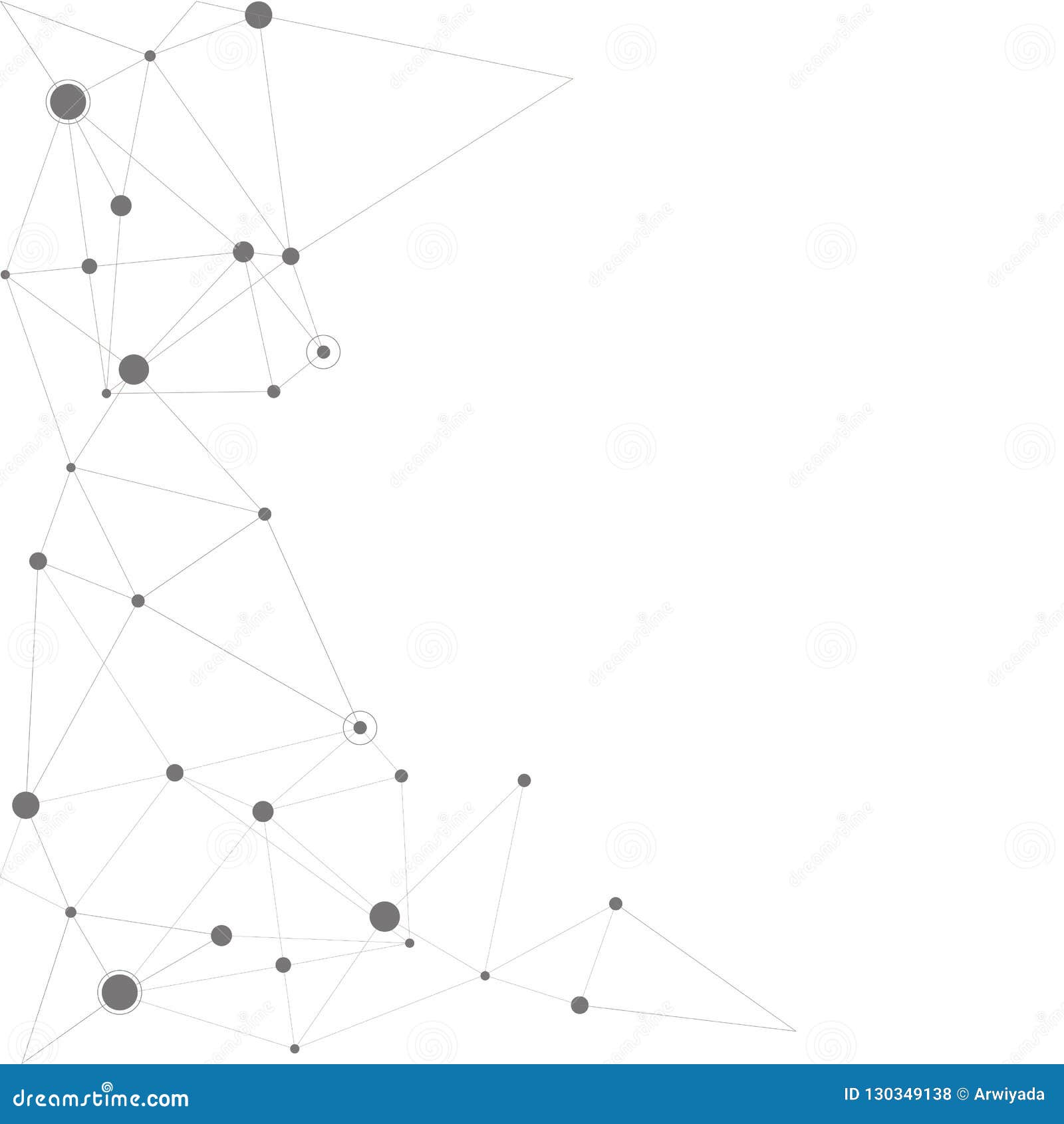 Abstract Connecting Dots and Lines. Technology Background Connect White ...