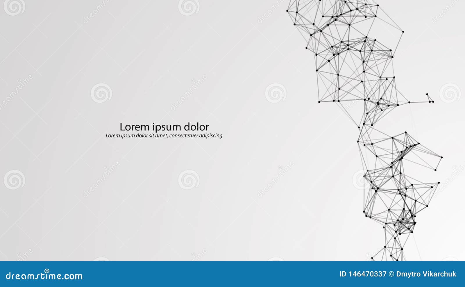 Abstract Connecting Dots and Lines. Vector Technology Background ...