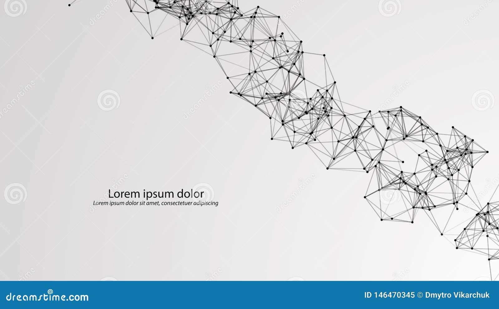 Abstract Connecting Dots and Lines. Vector Technology Background ...