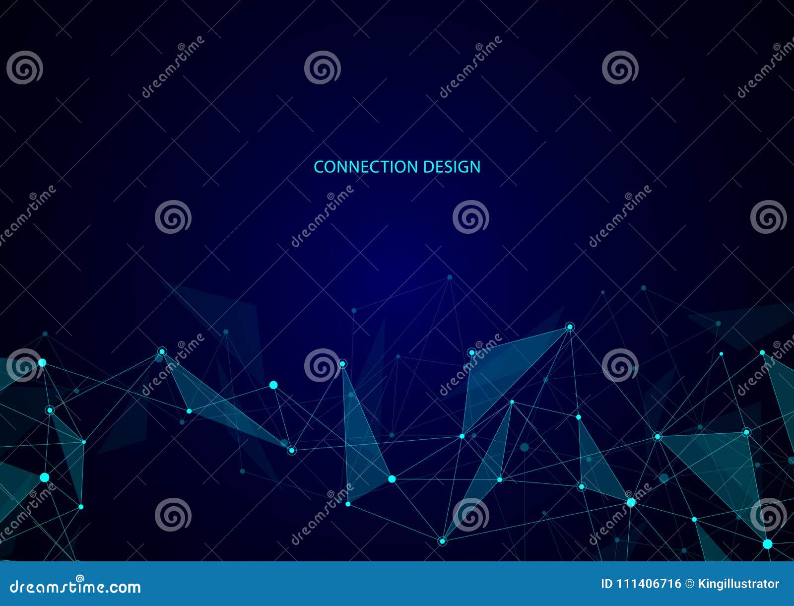 Abstract Connection Background with Lines and Dots Stock Vector ...