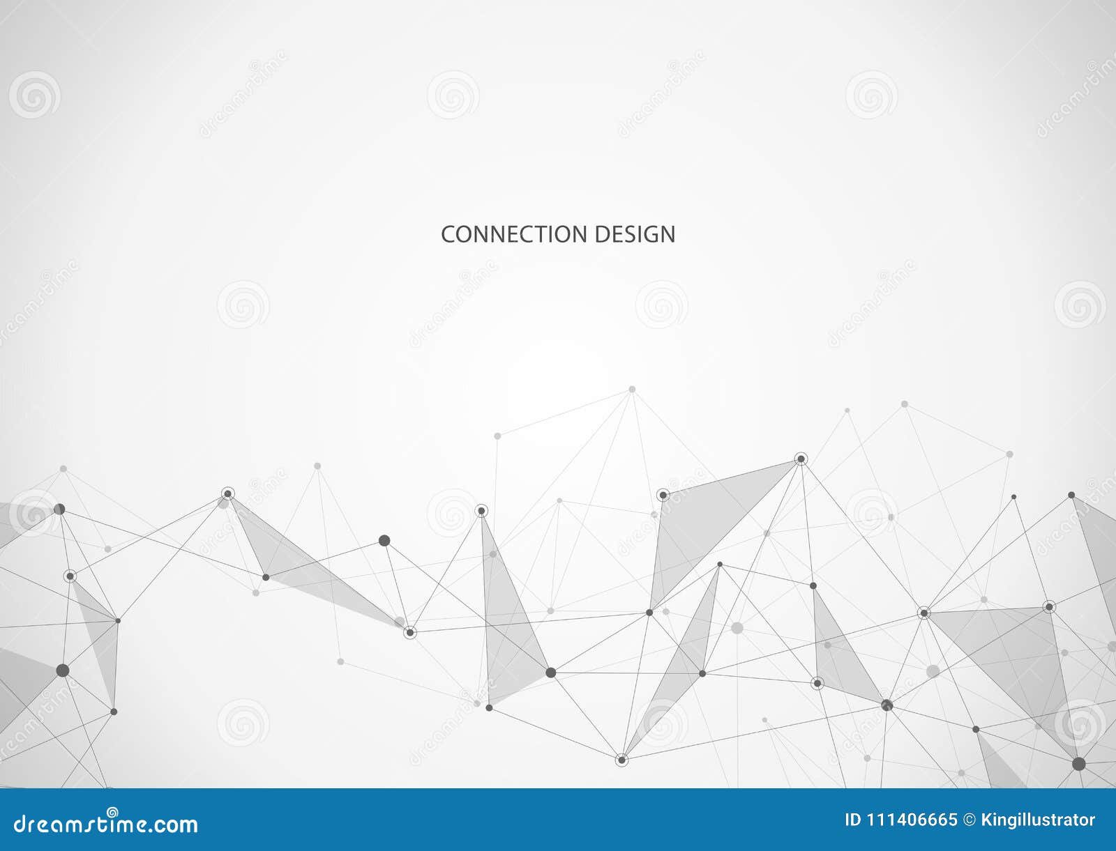 Abstract Connection Background with Lines and Dots Stock Vector ...