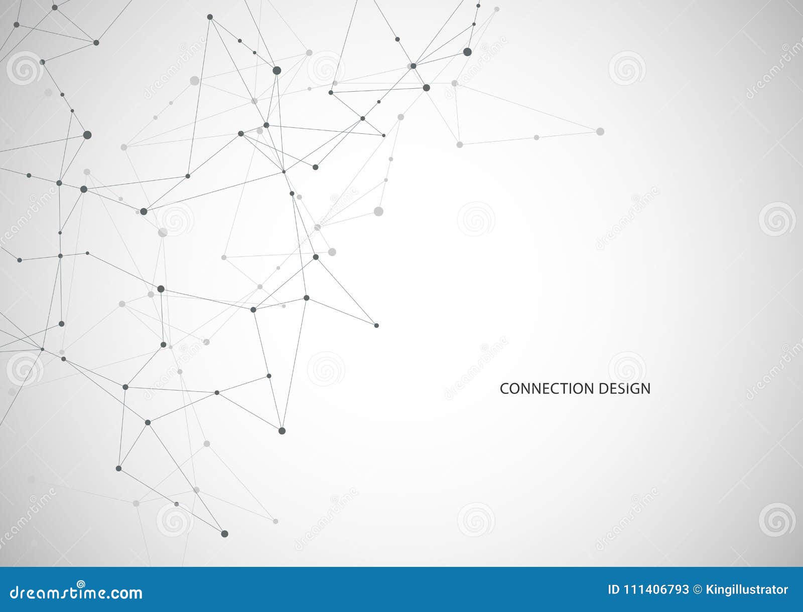 Abstract Connection Background with Lines and Dots Stock Vector ...