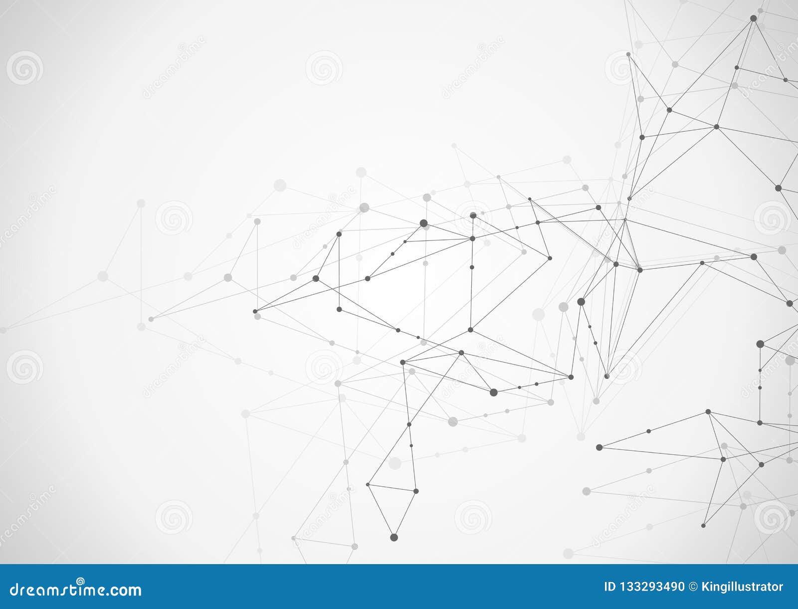 Abstract Connection Background with Lines and Dots Stock Vector ...