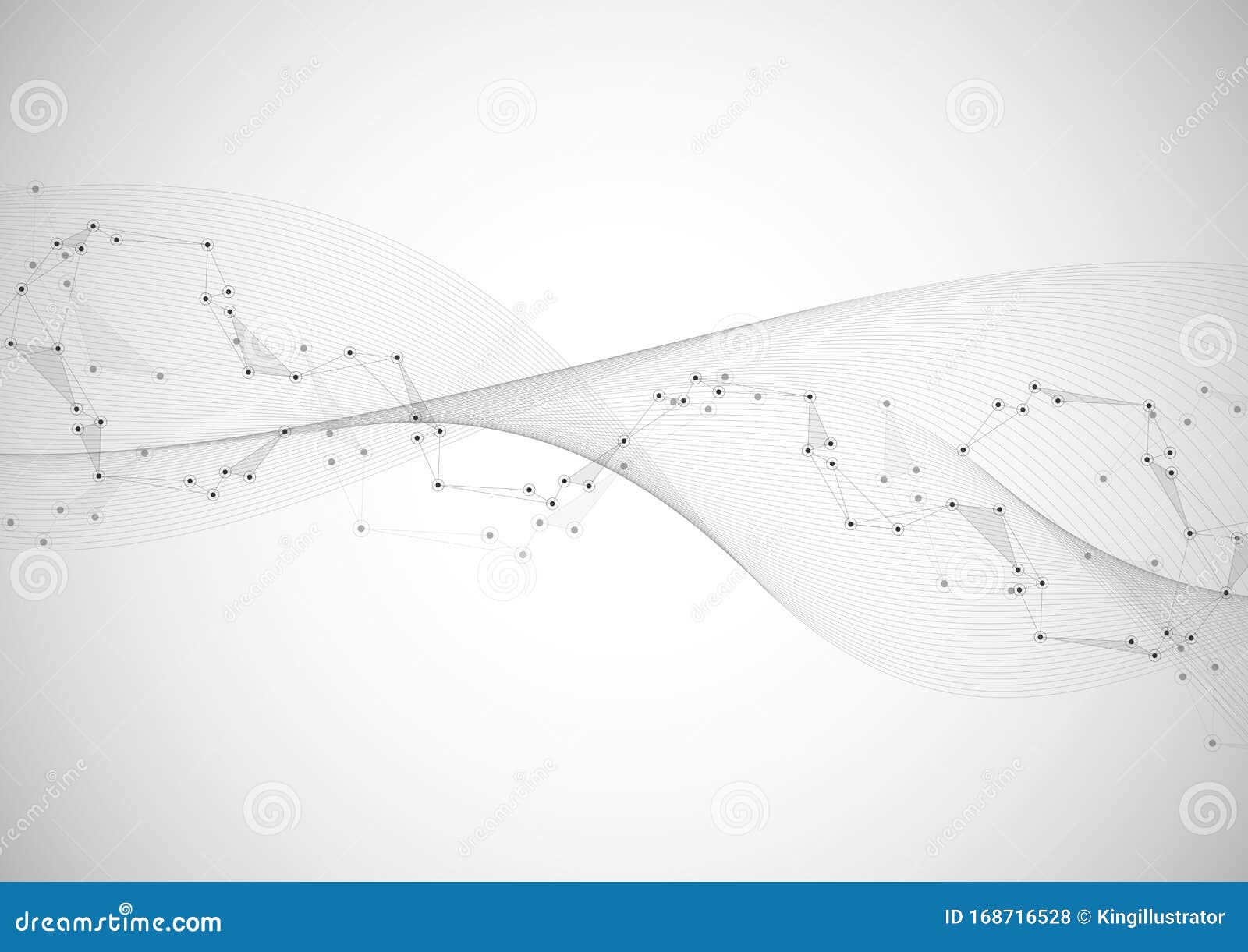 Abstract Connection Background with Lines and Dots Stock Vector ...