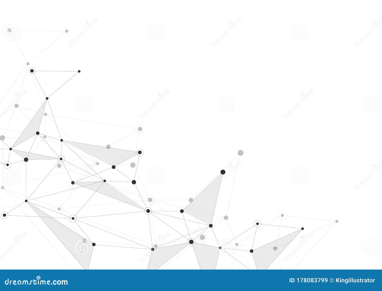 Abstract Connection Background With Lines And Dots Vector Geometric Network Connection Stock