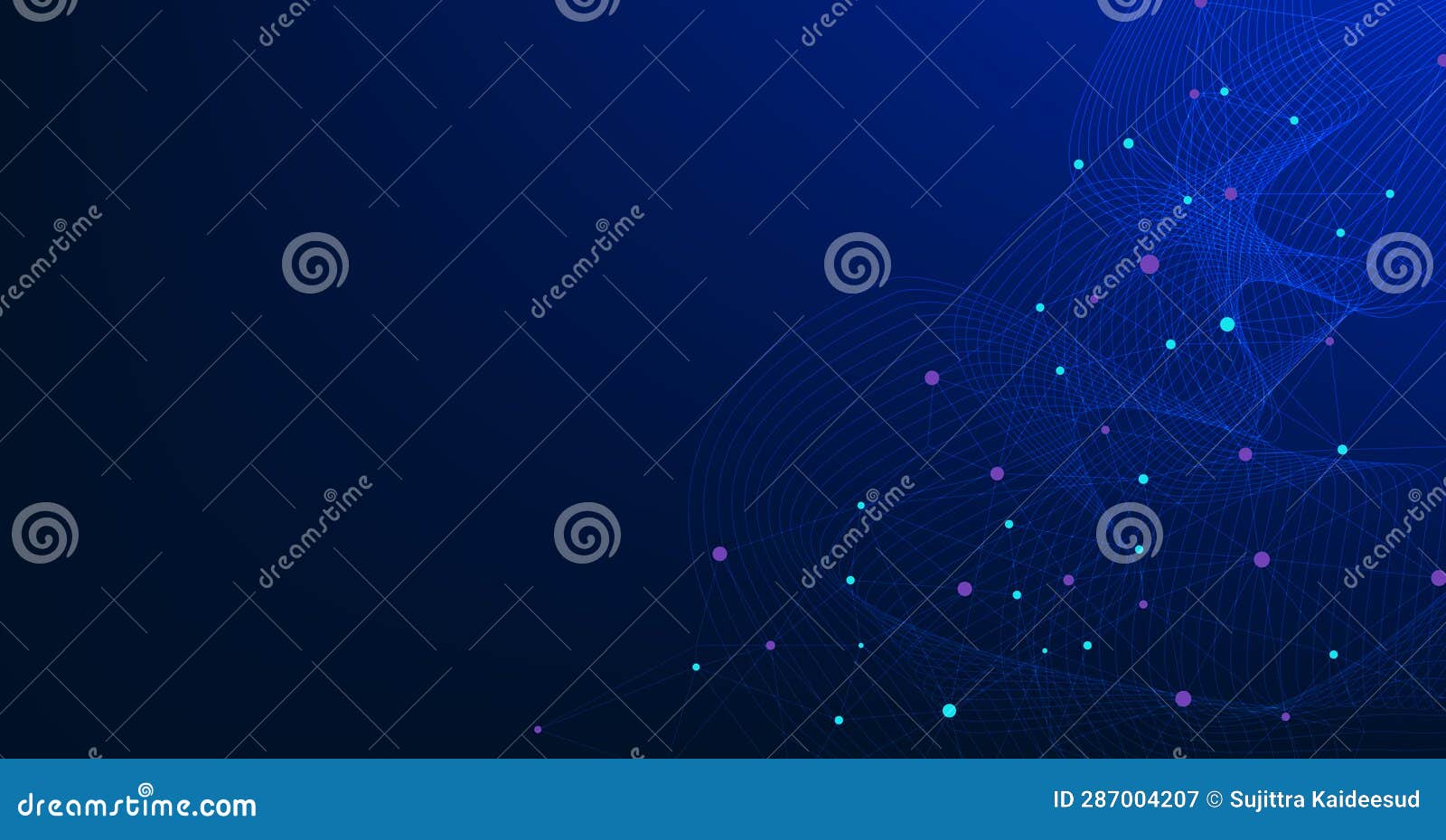 Abstract Connection on Dark Blue Background Stock Vector - Illustration ...