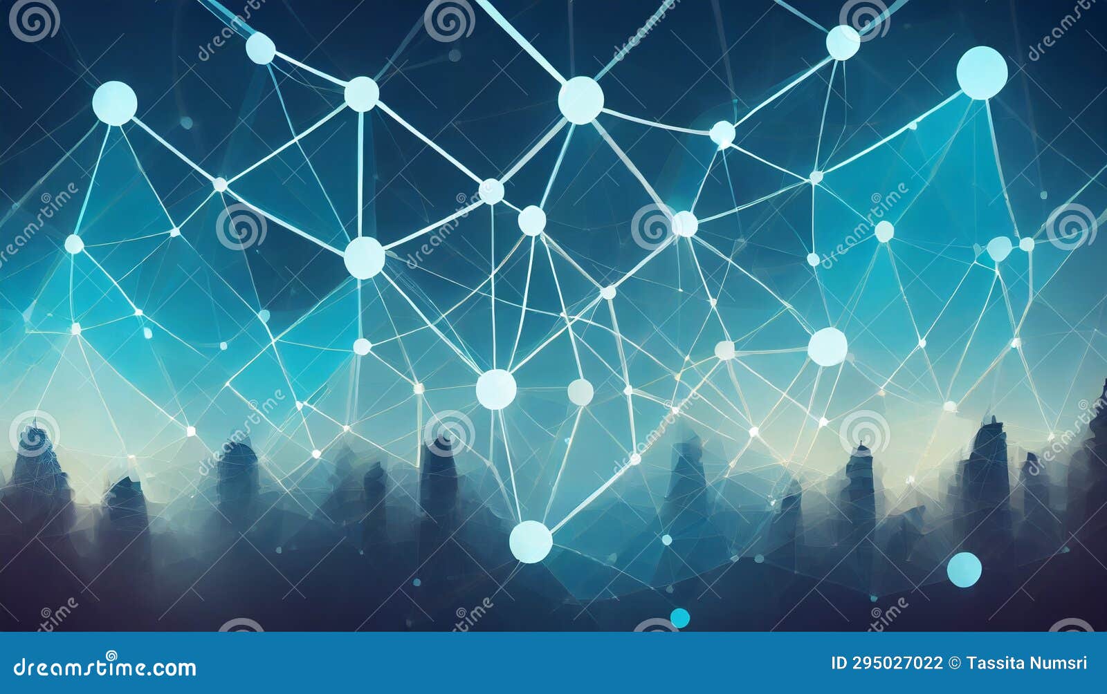 Abstract Connection Dots. Technology Background Stock Illustration ...