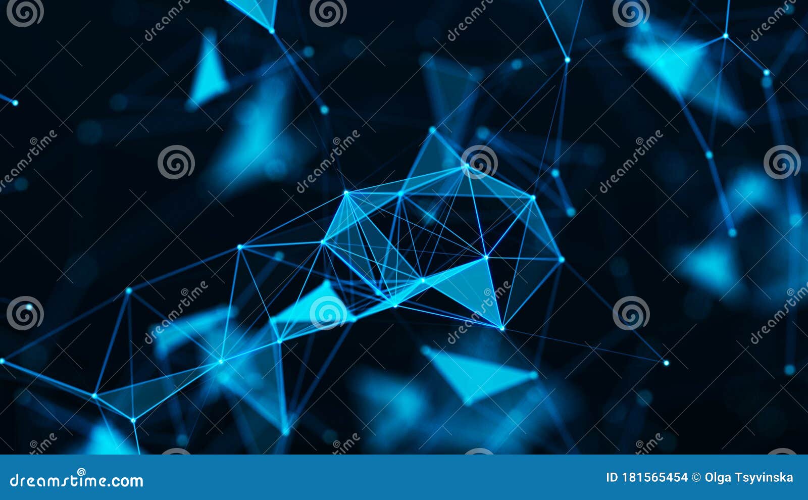 Abstract Connection Dots Technology Background Network Connection Structure Plexus Effect