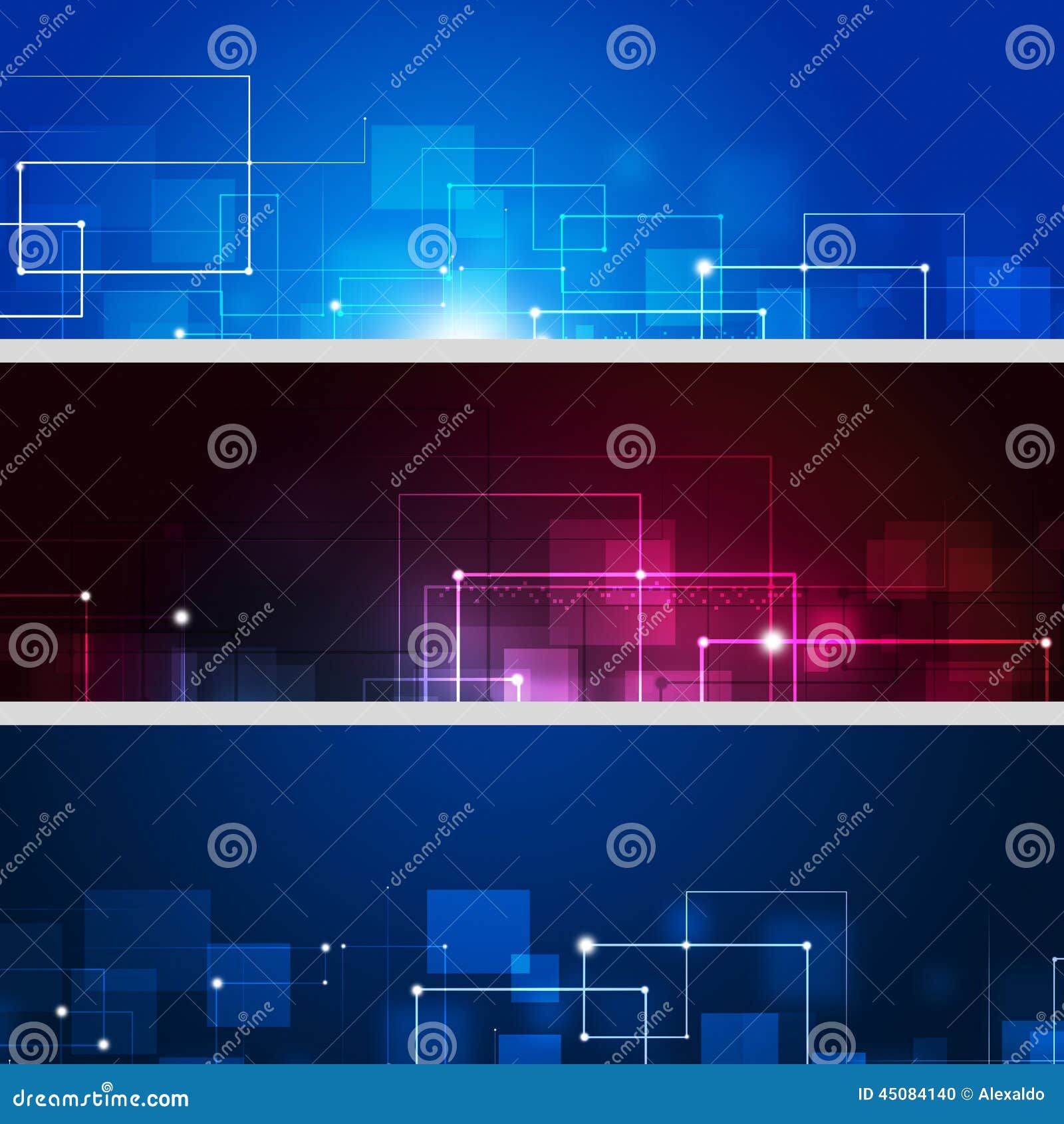 Abstract Connection Lines Banners Stock Illustration - Illustration of ...