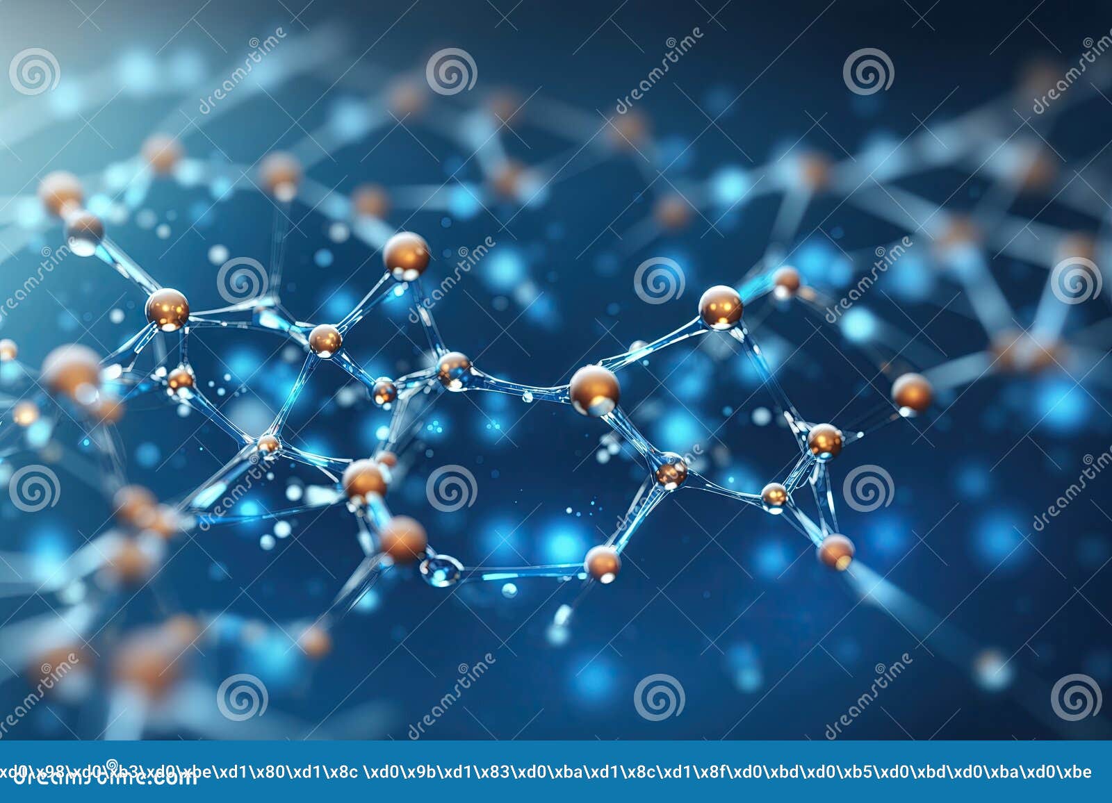 Abstract Connection Molecules Transparent Hydro. Ai Generative Stock ...
