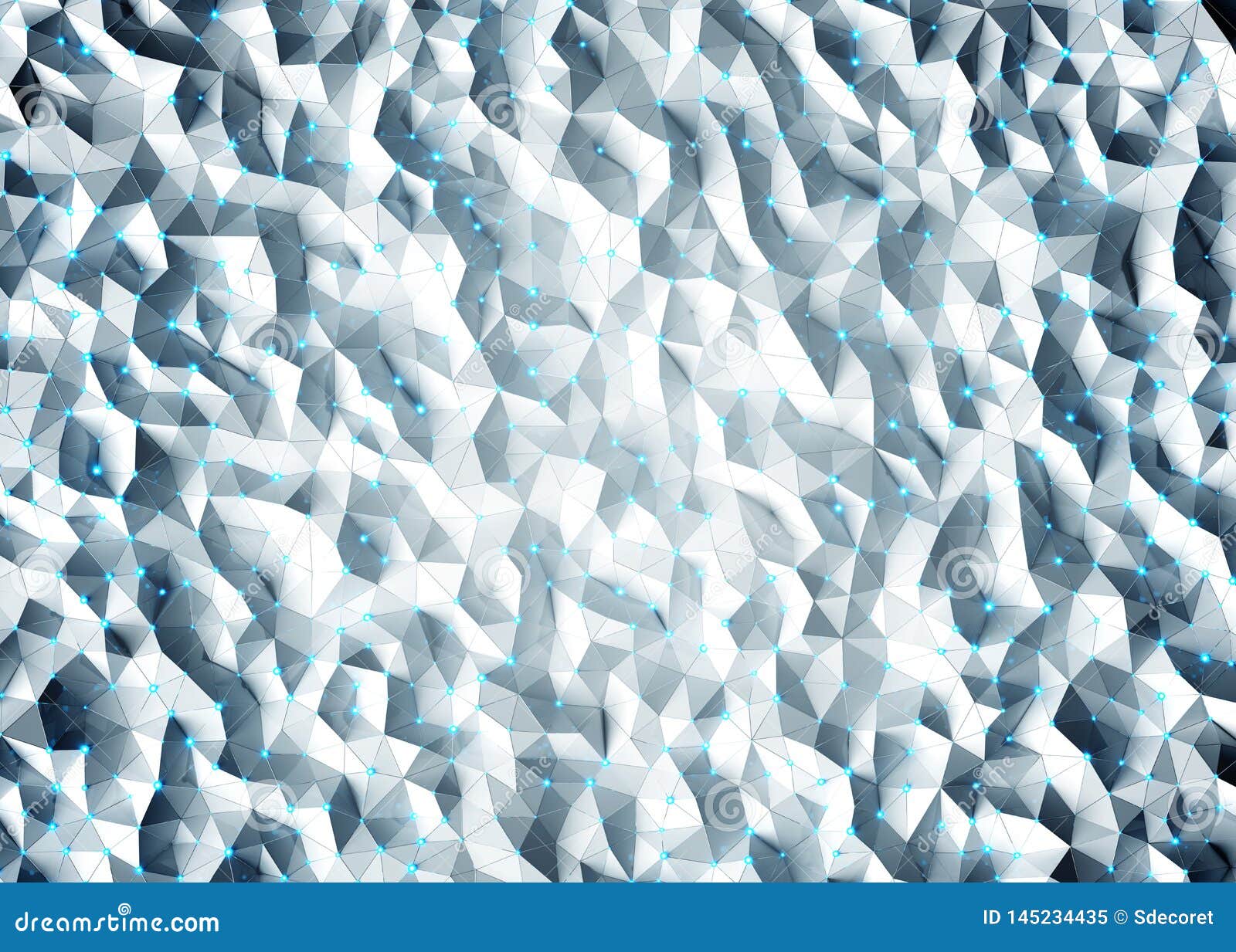 Abstract Connection Network White Texture 3D Rendering Stock ...