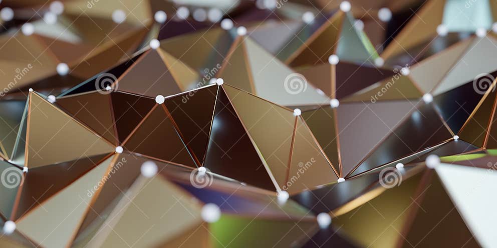 Abstract Connection Structure with Connecting Dots and Lines - 3d ...