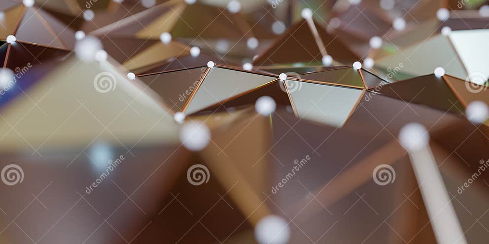 Abstract Connection Structure with Connecting Dots and Lines - 3d ...