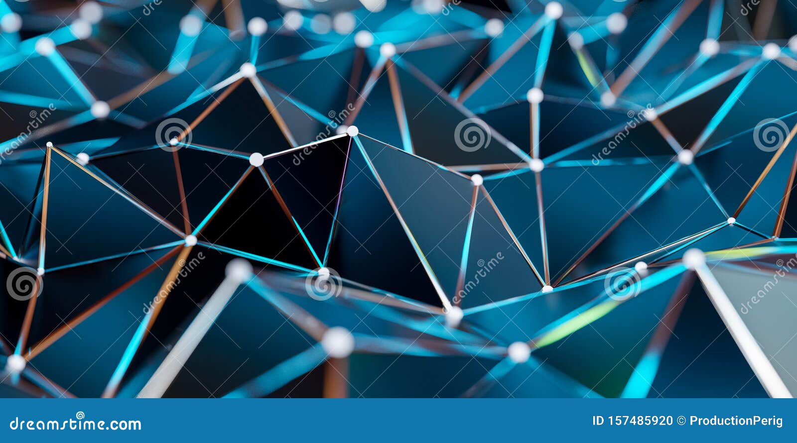 Abstract Connection Structure with Connecting Dots and Lines - 3d ...