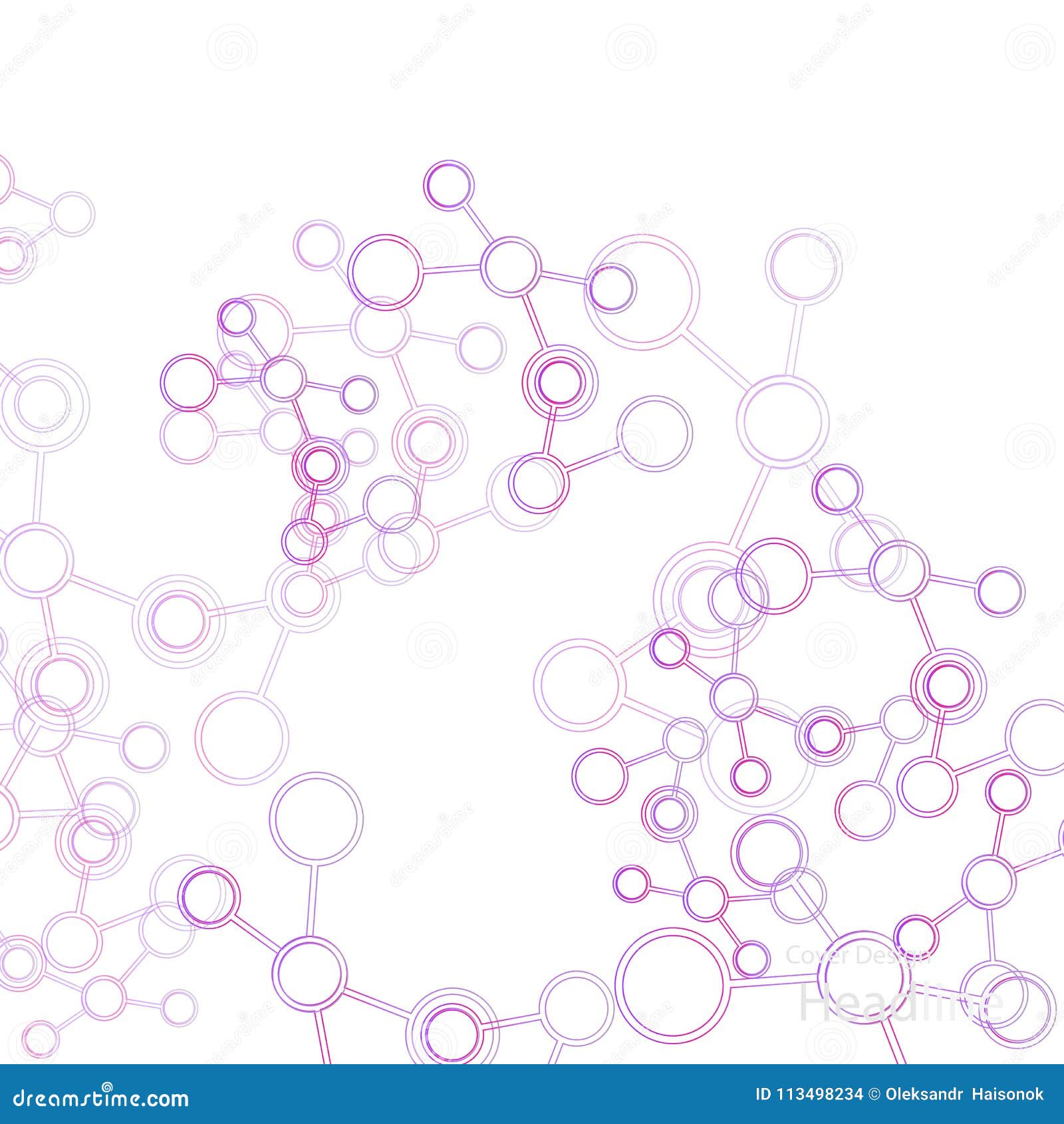 Abstract Connection Structure Vector Science Background Stock Vector