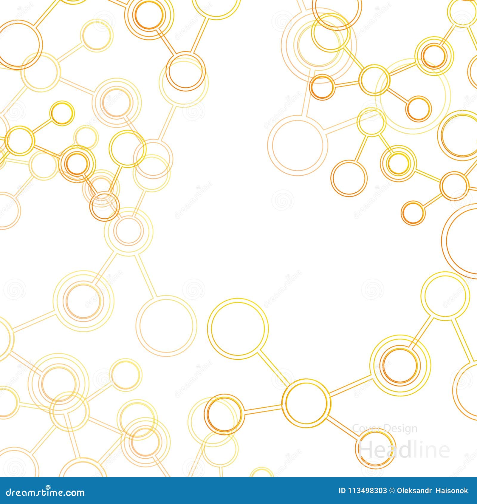 Abstract Connection Structure. Vector Science Background Stock Vector - Illustration of atom ...