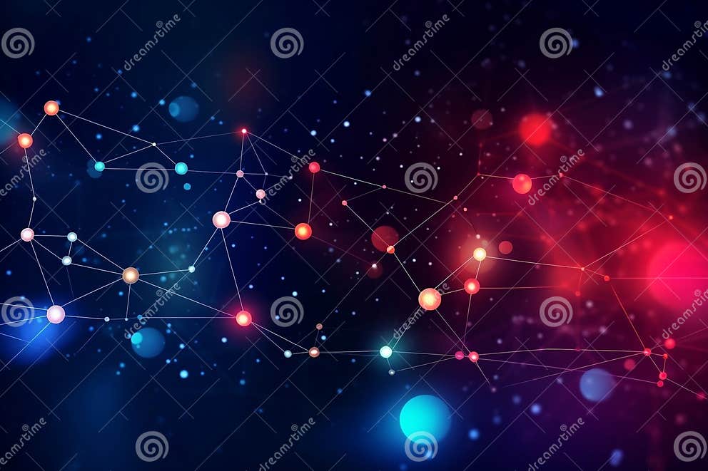 Abstract Connection: Technology S Lines and Dots. AI Stock Illustration - Illustration of ...