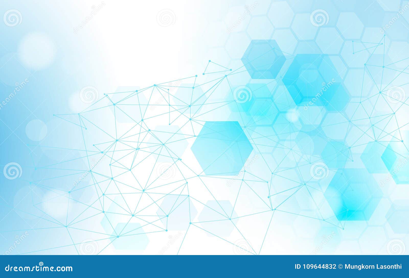 Abstract Connections Lines And Polygons On White Background. Cartoon ...