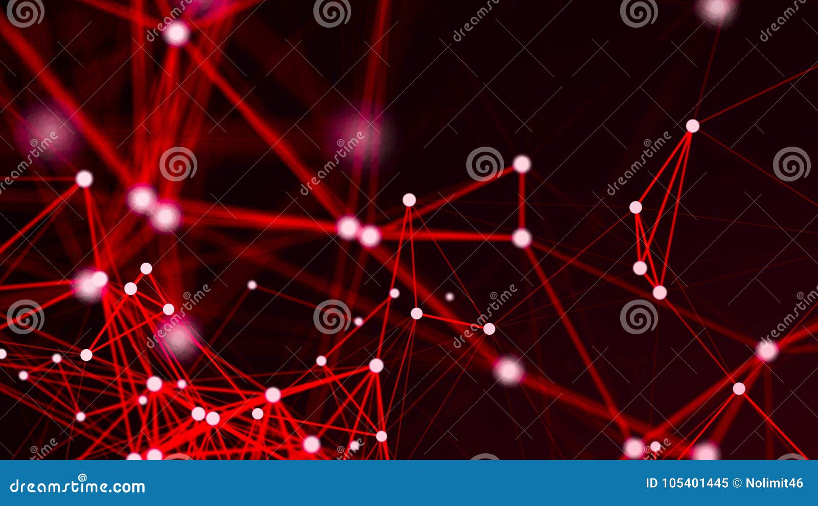 Abstract Connections on Red Background Stock Image - Image of ...