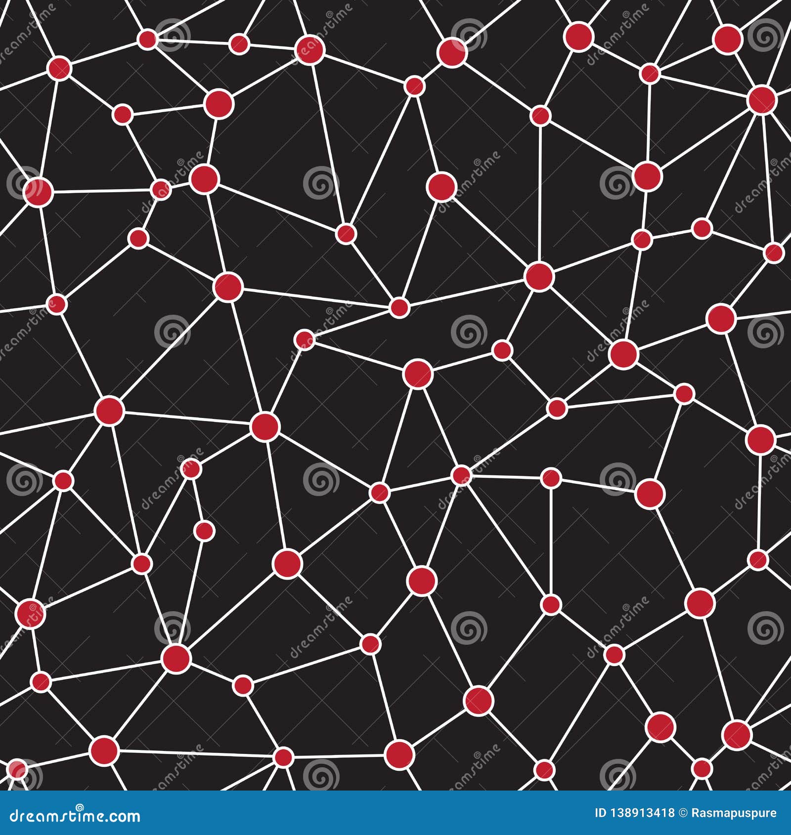 Abstract Connections Seamless Pattern. Geometric Structure Stock Vector ...