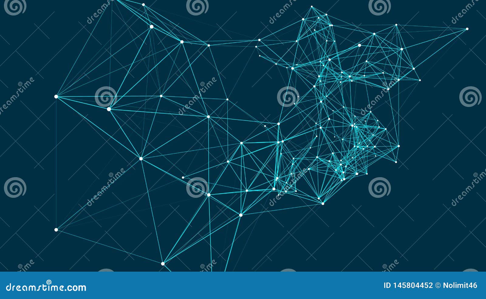 Abstract Connections Are In Space Background With Connecting Dots And Lines Connection
