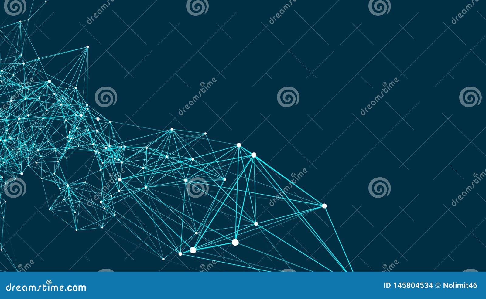 Abstract Connections Are In Space Background With Connecting Dots And Lines Connection