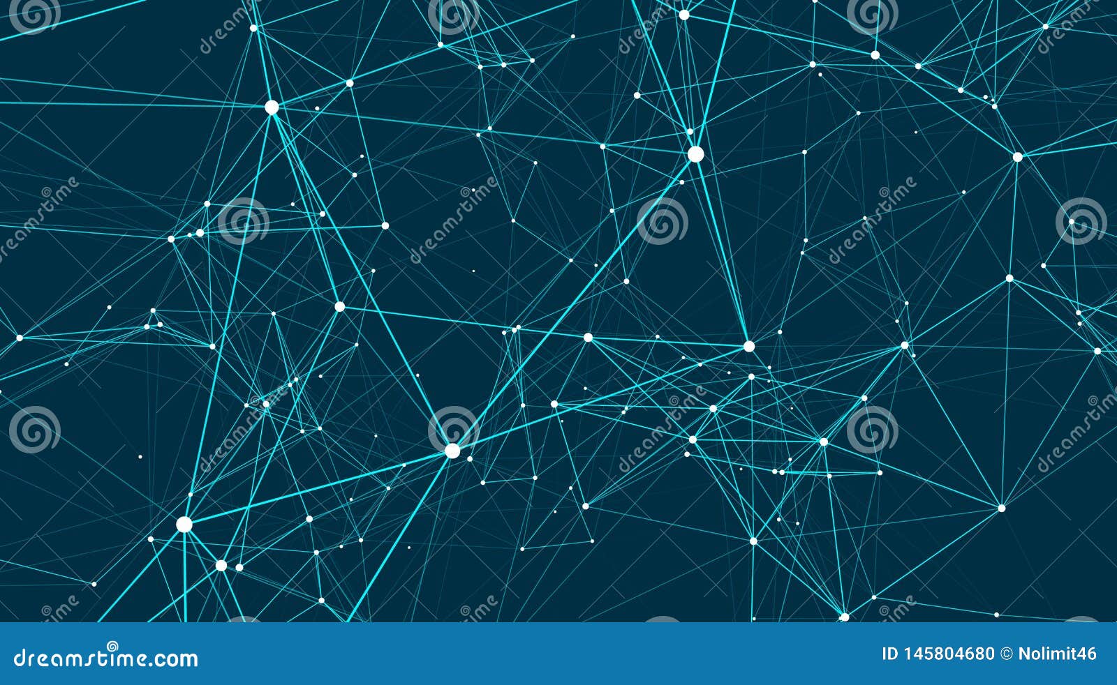 Abstract Connections Are In Space Background With Connecting Dots And Lines Connection
