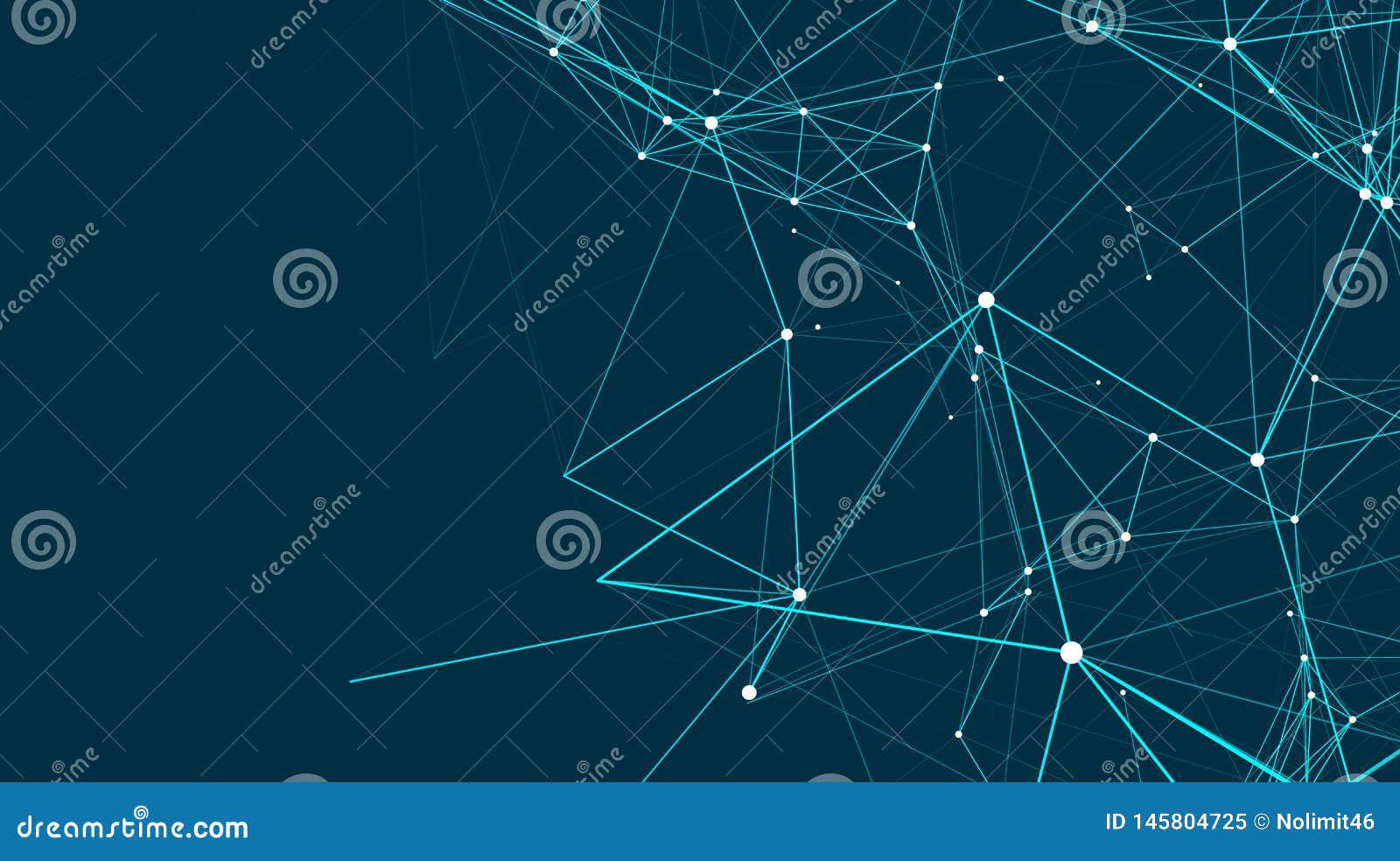 Abstract Connections are in Space. Background with Connecting Dots and ...