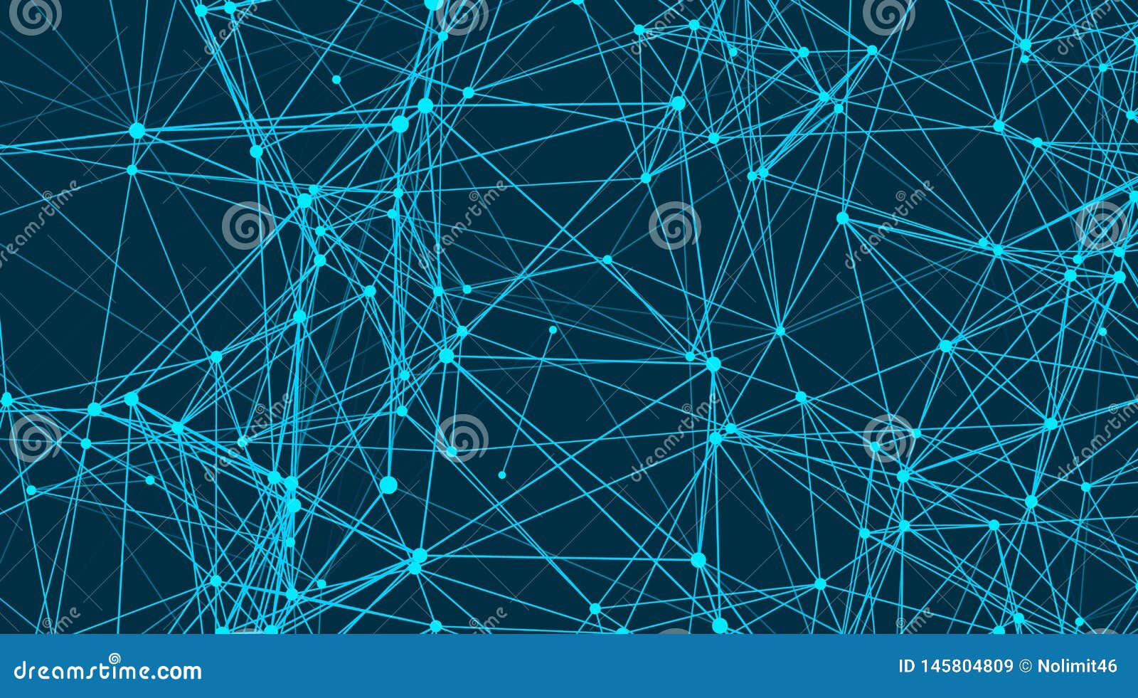 Abstract Connections Are In Space Background With Connecting Dots And Lines Connection