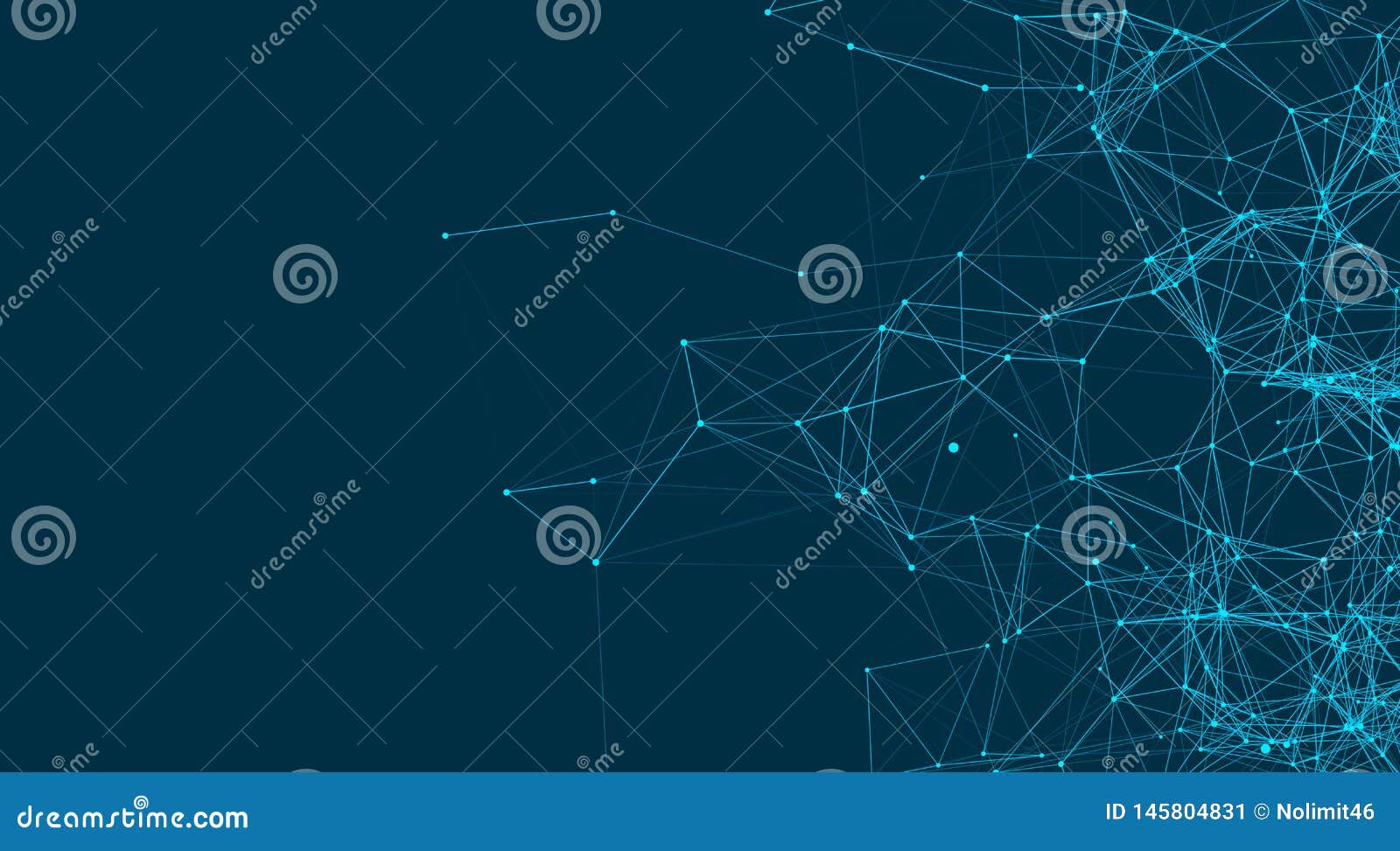 Abstract Connections Are In Space Background With Connecting Dots And Lines Connection
