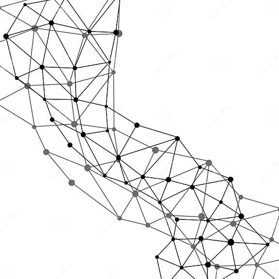 Abstract Connections on White Background. Vector Illustration Stock ...