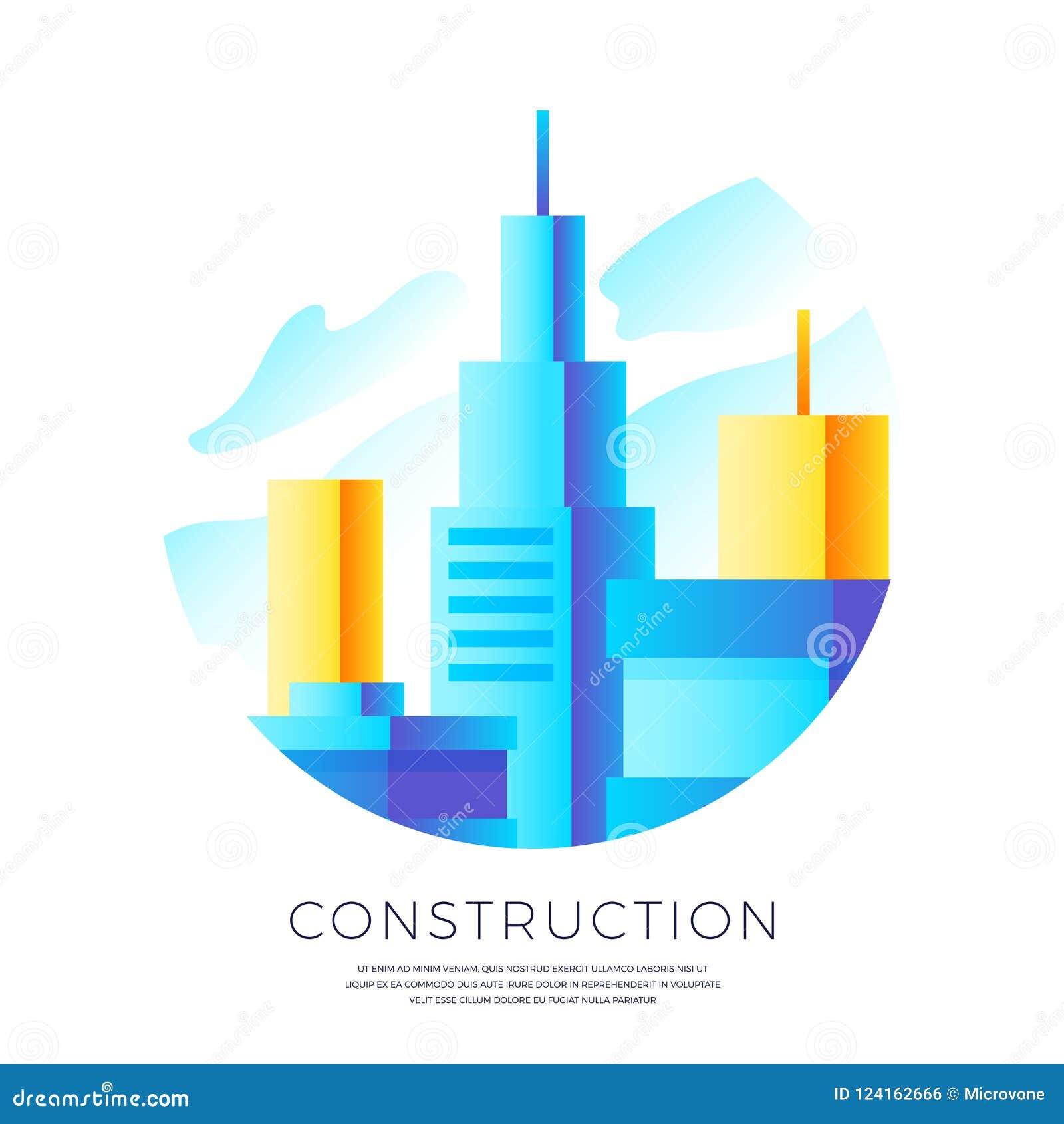 Abstract Construction Emblem Vector Design Stock Vector - Illustration ...