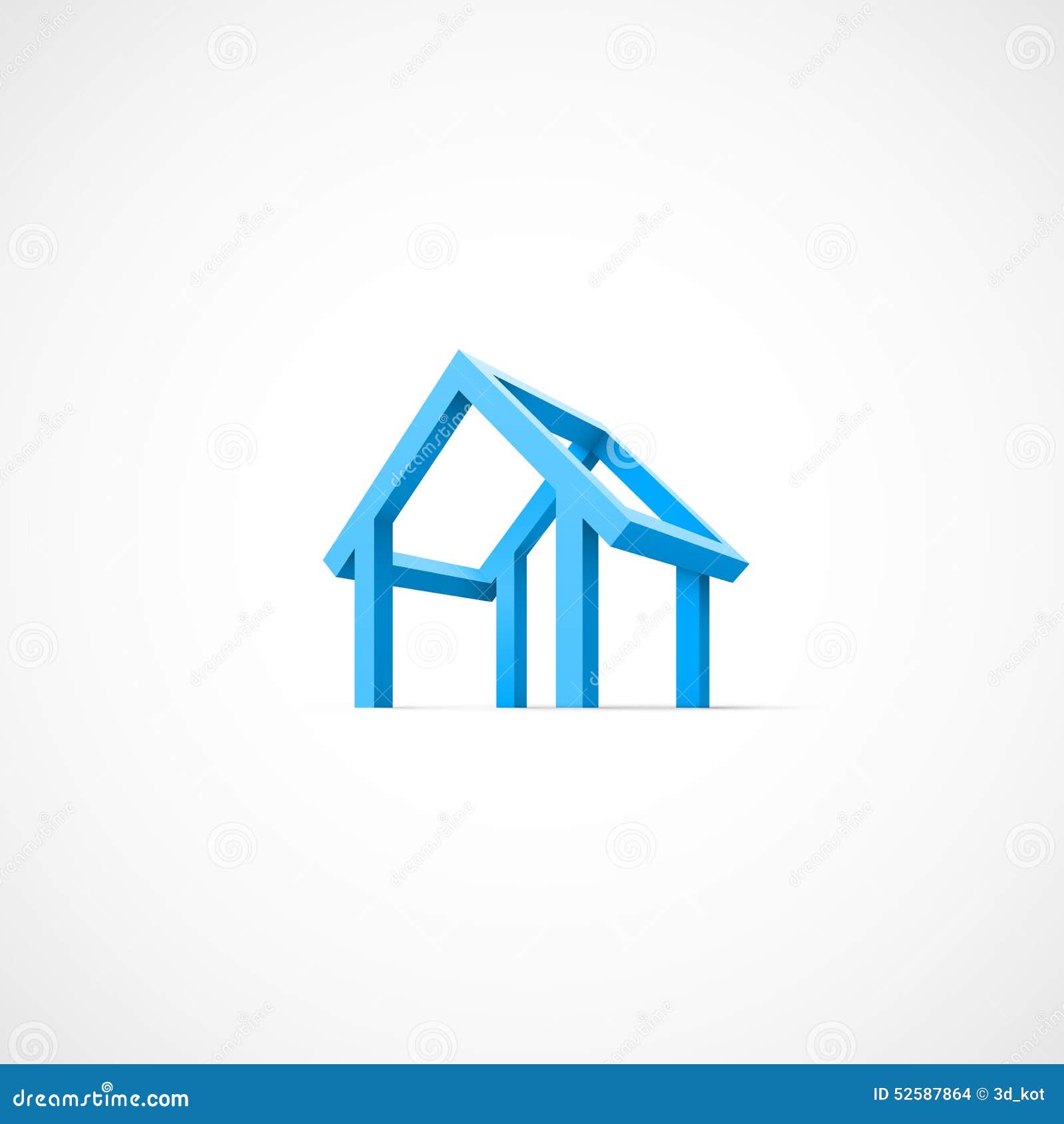 Abstract Construction of House Stock Vector - Illustration of project ...