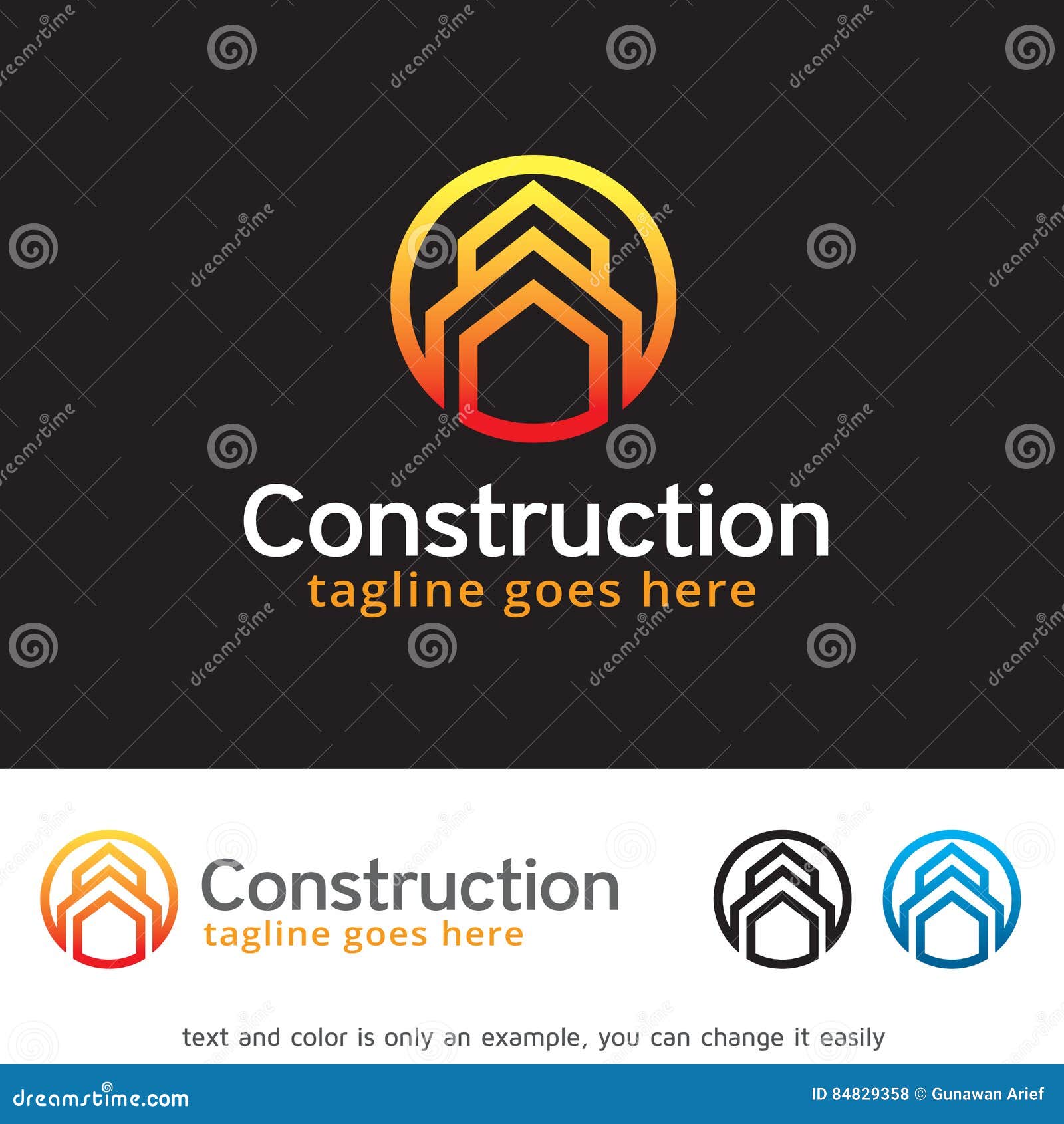 Abstract Construction Logo Template Design Vector Stock Vector ...