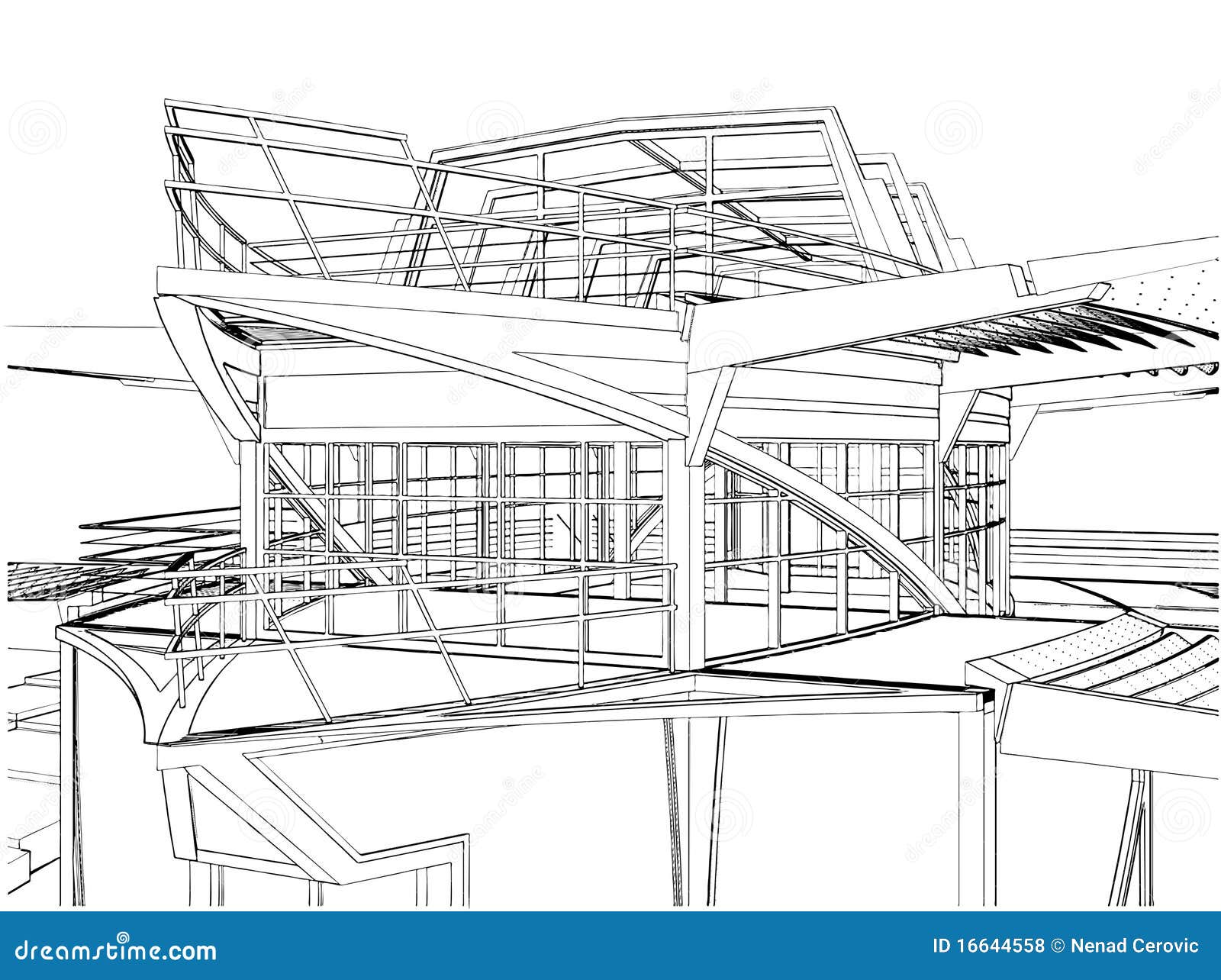 Abstract Construction of the Ship Building Vector Stock Vector ...