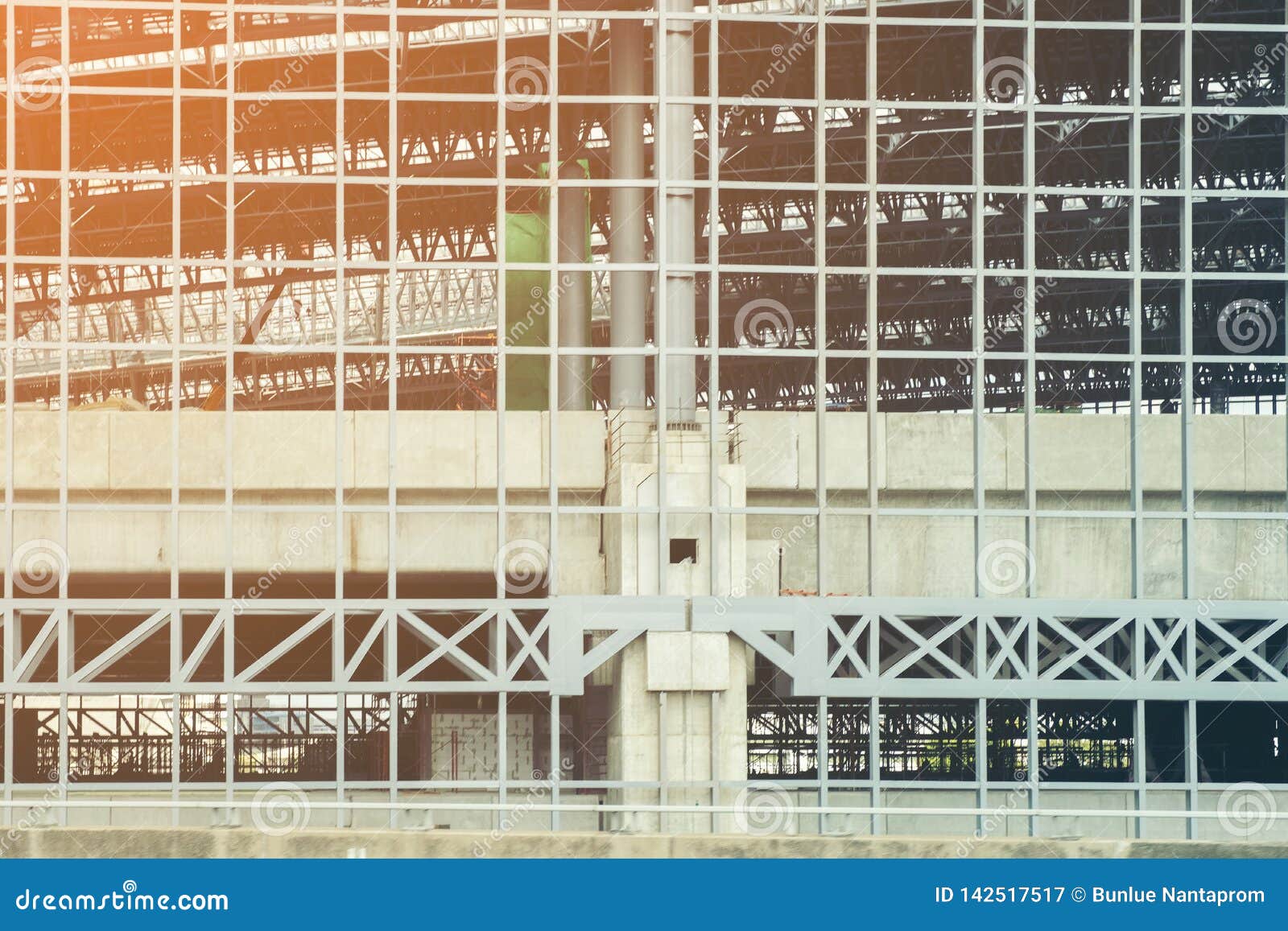 Abstract Construction Steel Frame, Concept of Human Engineering, Toned ...