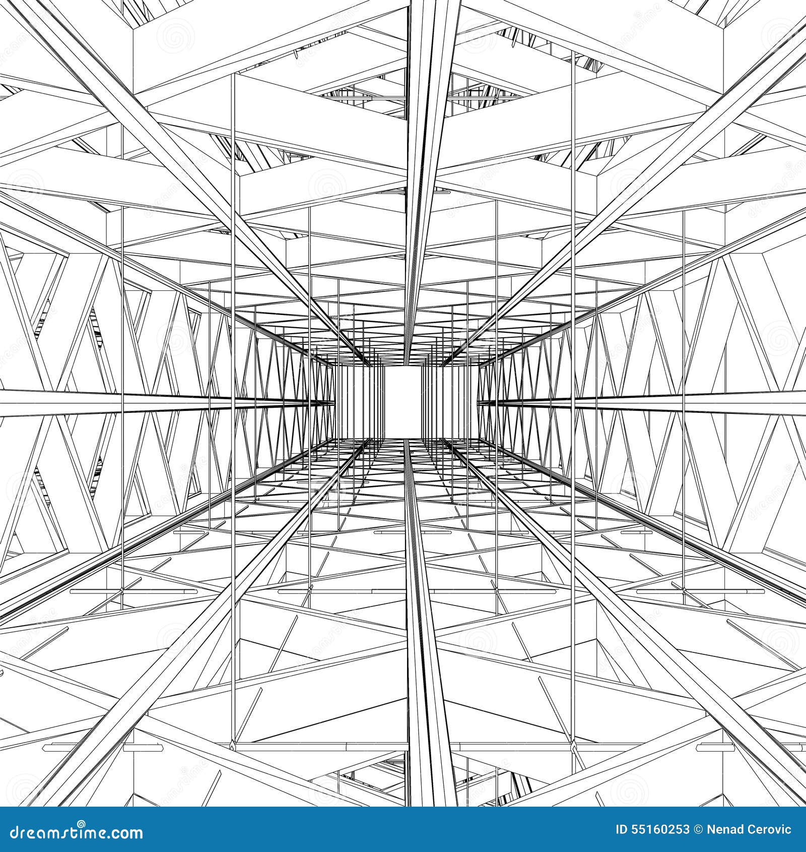 Abstract Construction Structure Exit Vector Stock Illustration ...