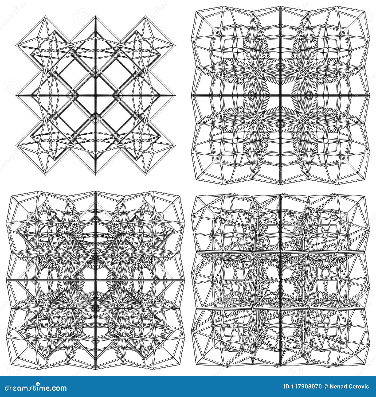 Abstract Construction Structure Isolated Illustration Vector Stock ...