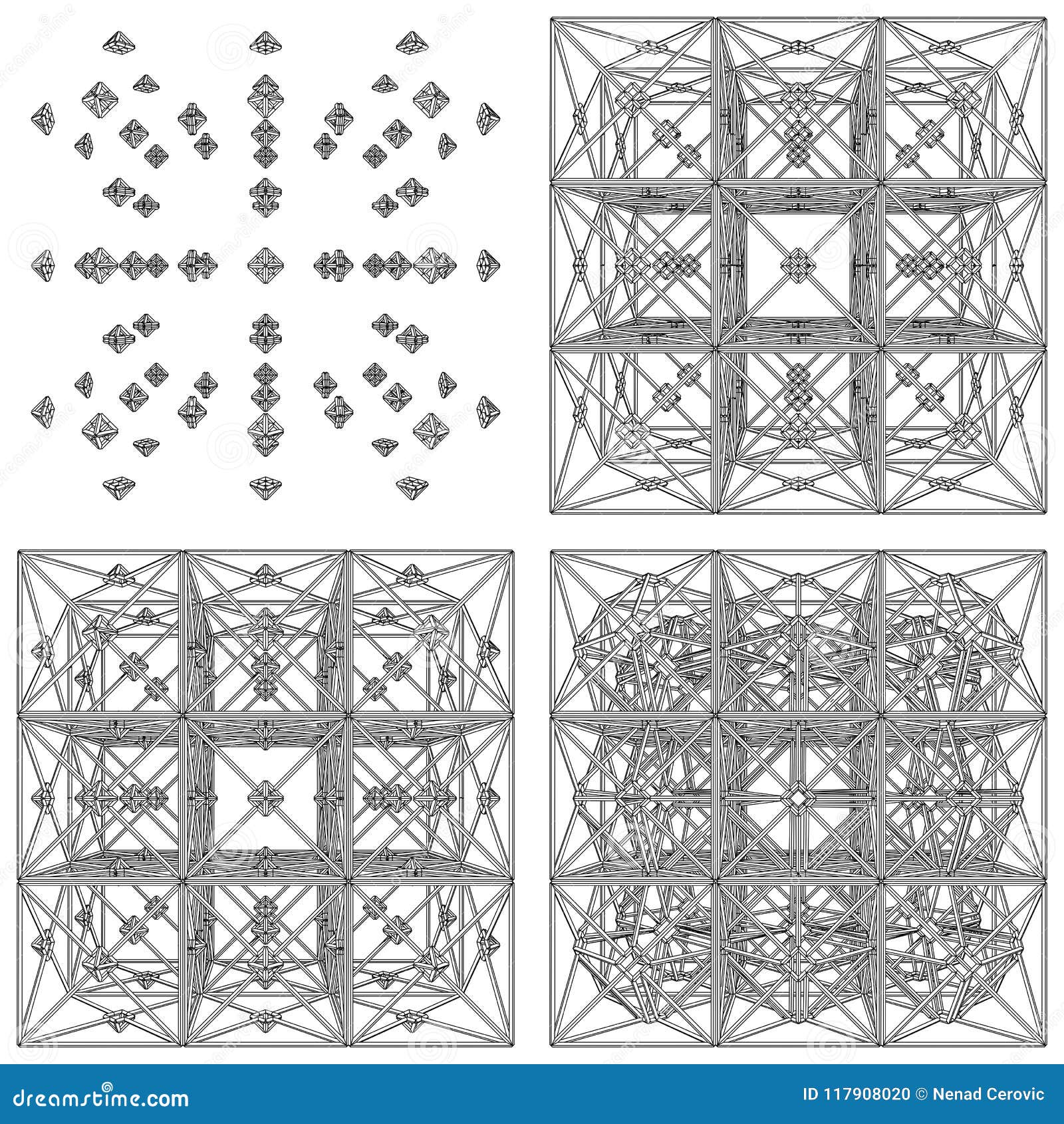 Abstract Construction Structure Isolated Illustration Vector Stock ...