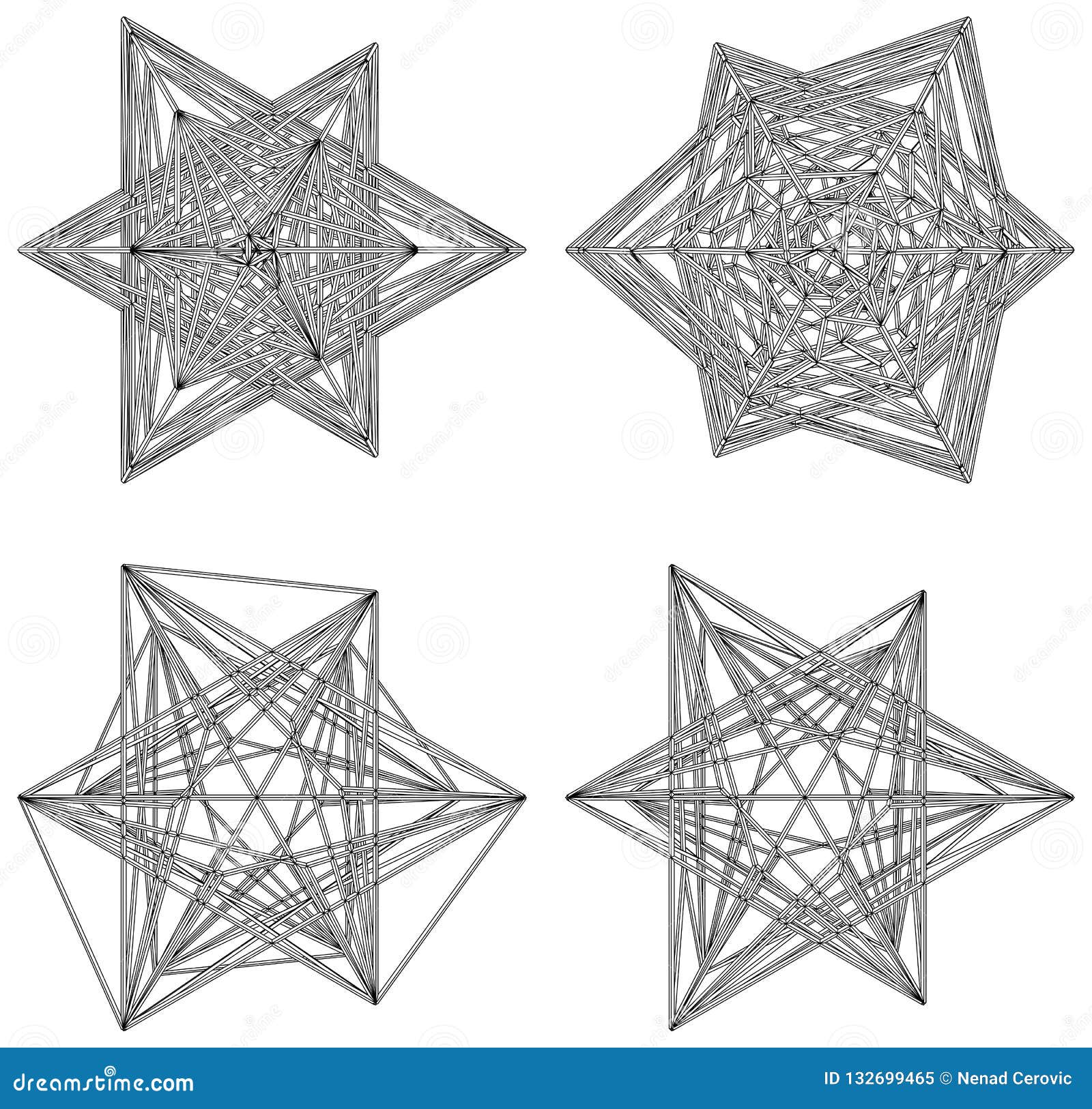 Abstract Construction Structure Isolated Illustration on White ...