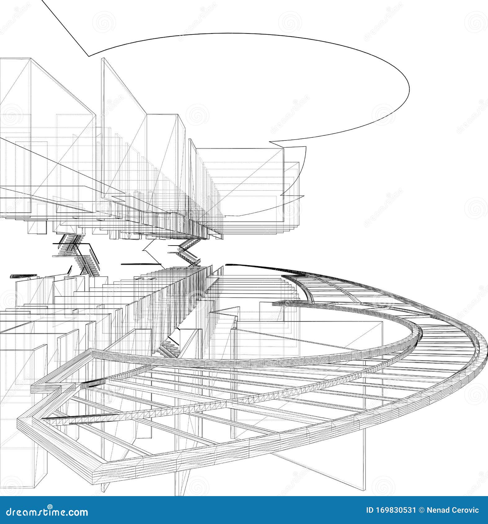 Abstract Construction Structure of Lines Vector Stock Vector ...