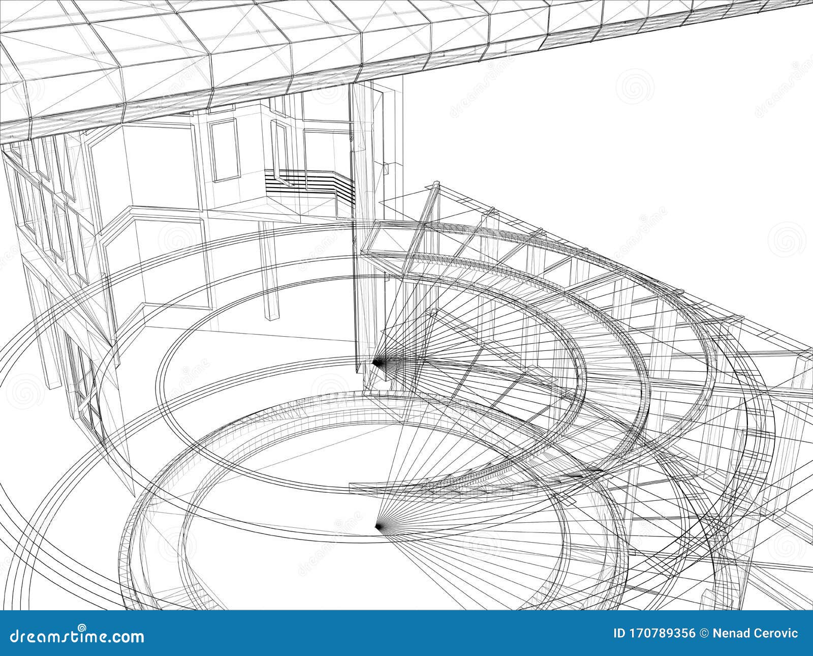 Abstract Construction Structure of Lines Vector Stock Vector ...