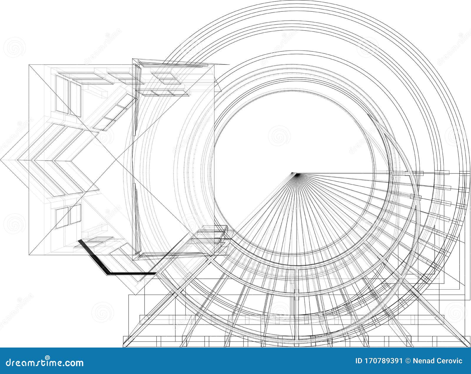 Abstract Construction Structure of Lines Vector Stock Vector ...
