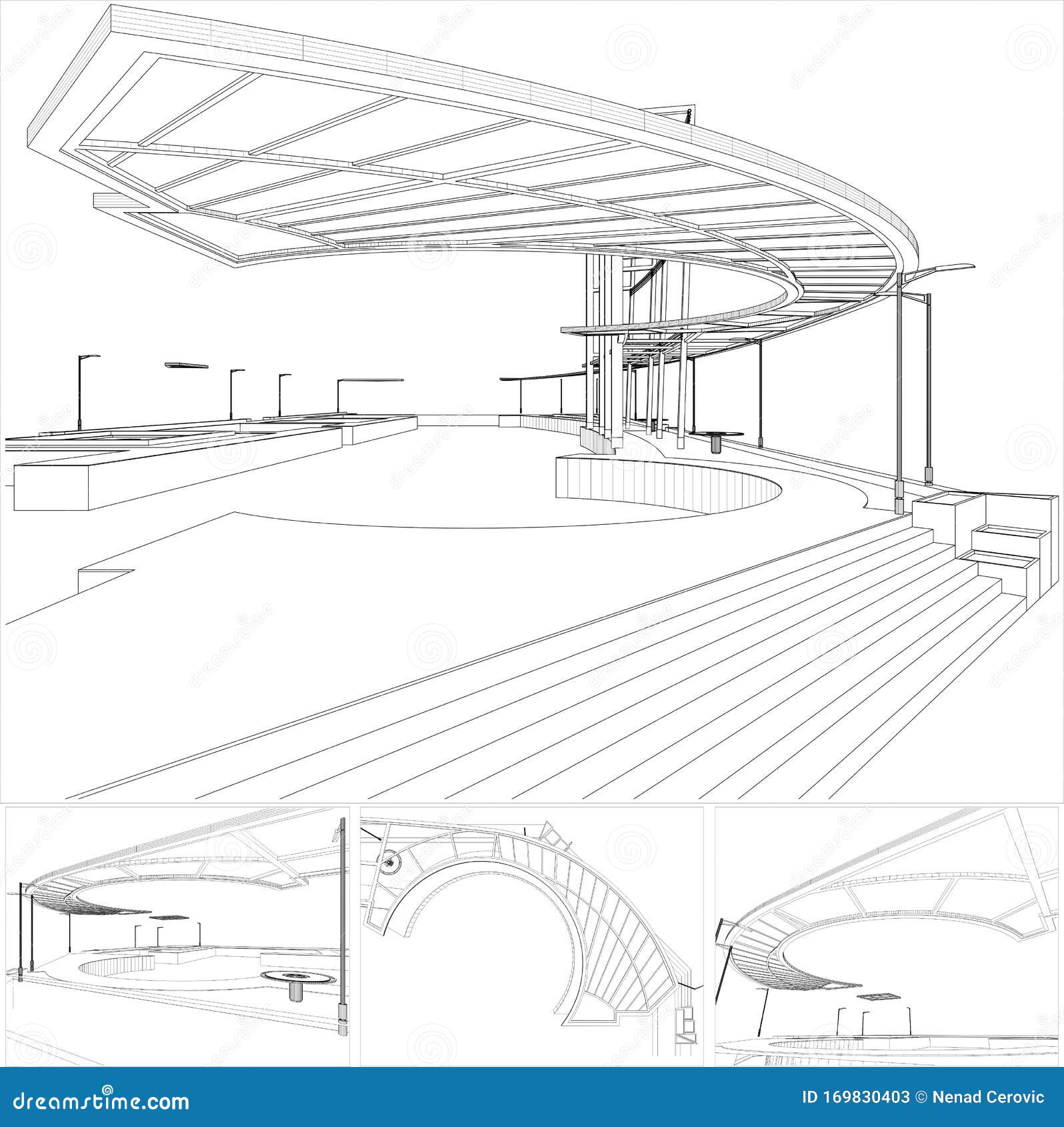 Abstract Construction Structure of Lines Vector Stock Vector ...